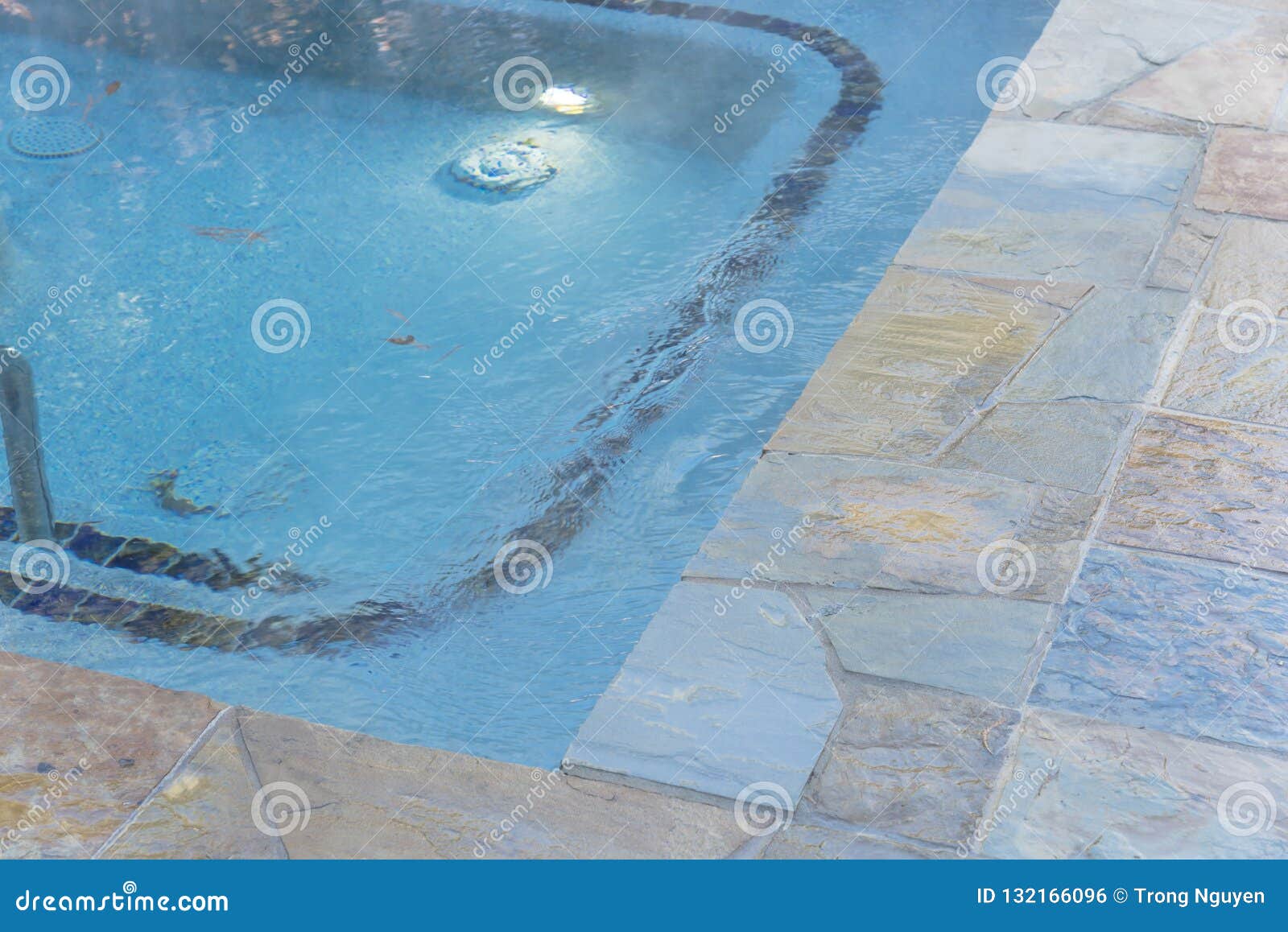 Top View Hot Outdoor Jacuzzi Pool at Apartment Building in America ...