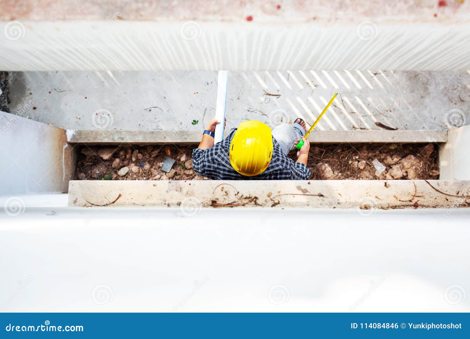 Top View House Engineer People Working. Stock Photo - Image of hands ...