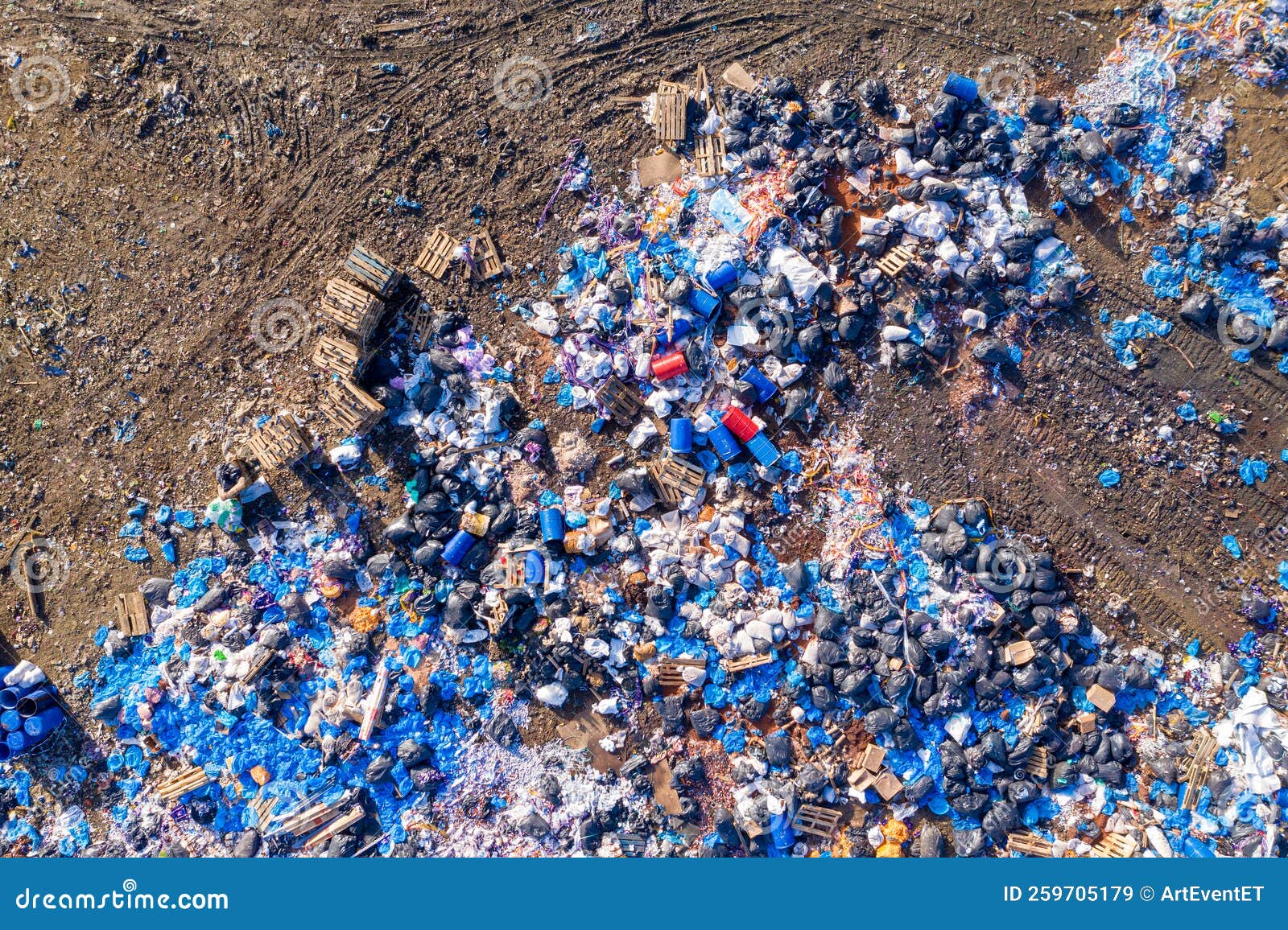 Top View of Huge Dump of Toxic and Household Waste. the Problem of ...