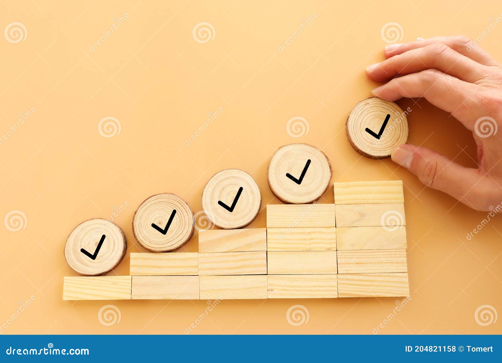 Top View Image of Check Mark Concept Stock Photo - Image of good ...