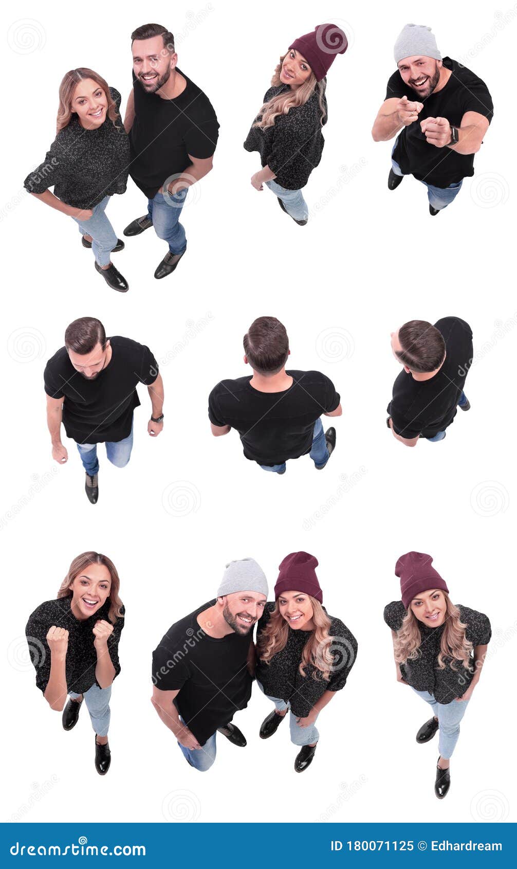 Top View. Image of Modern Different Young People Stock Image - Image of ...
