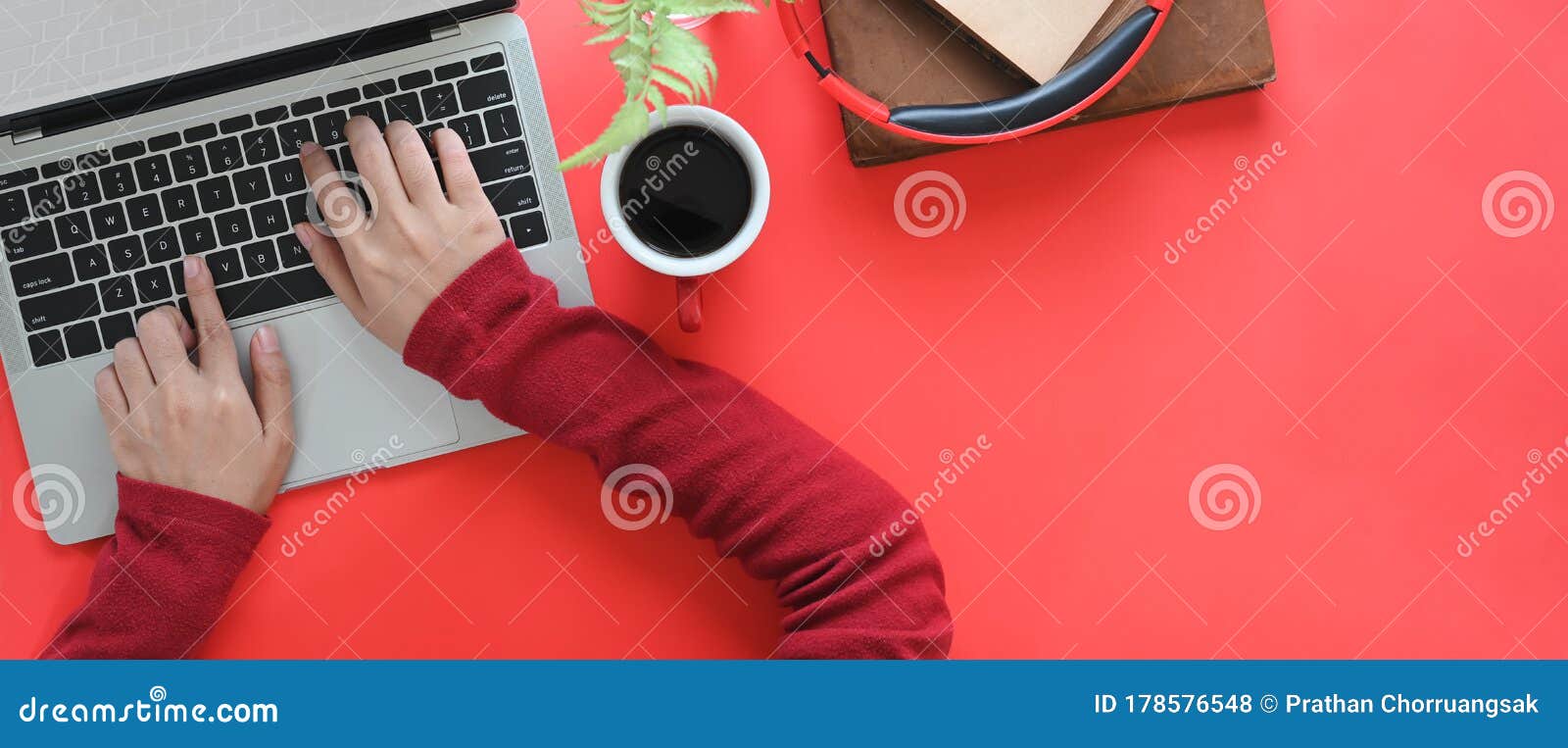 Top View Image of Smart Man`s Hands Typing on Computer Laptop Keyboard ...