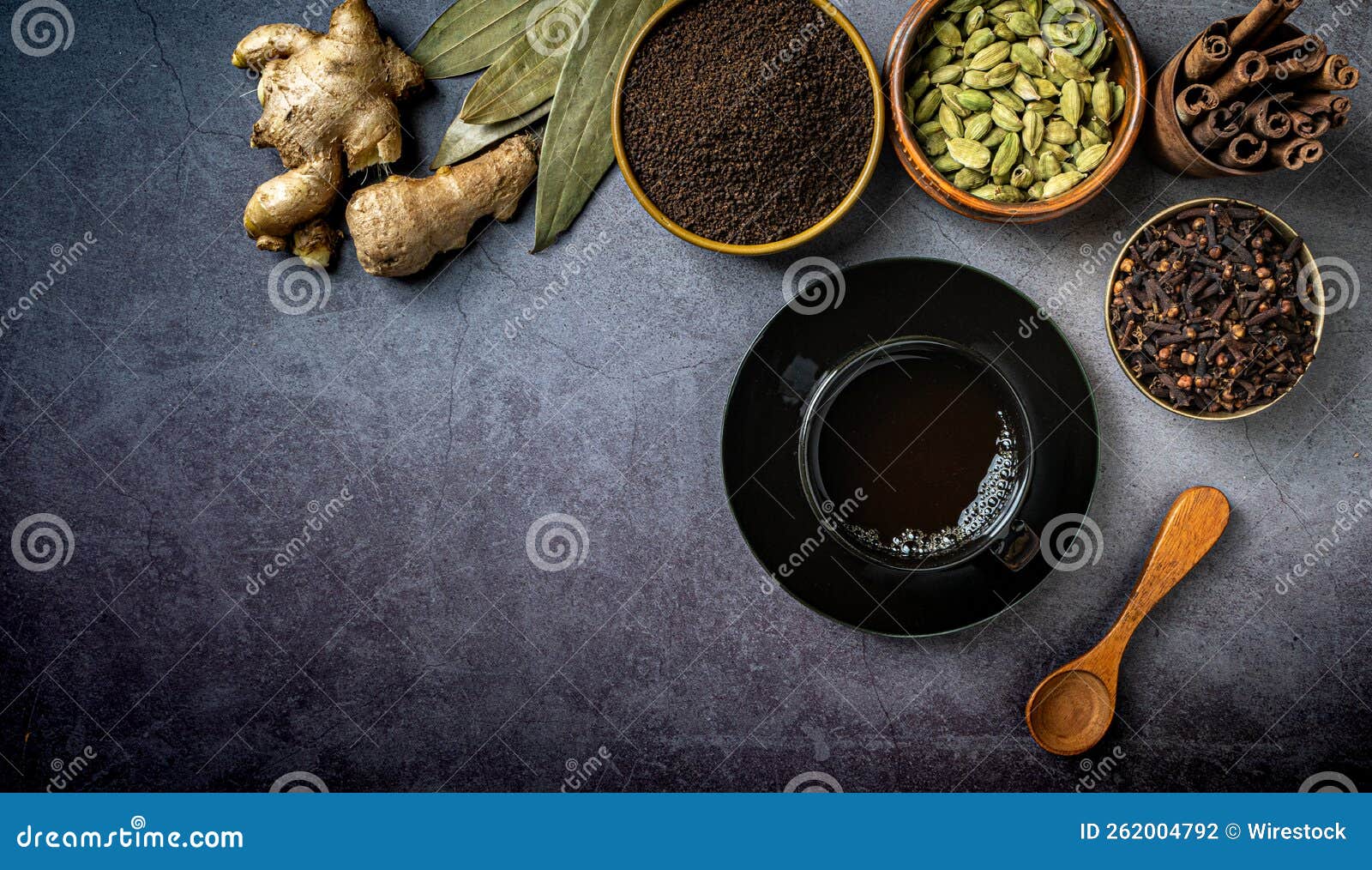Top View of Indian Seasonings and Spices on a Table Stock Photo - Image ...