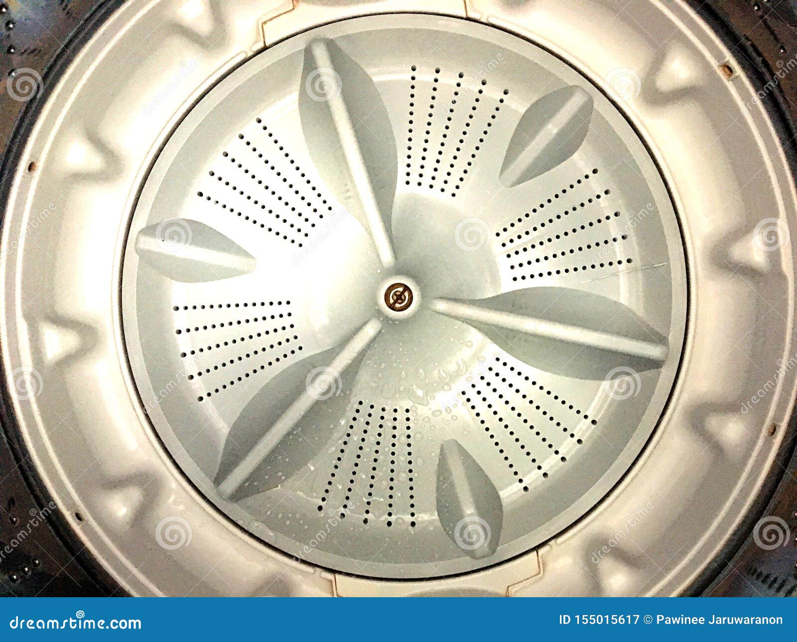 Top View of Inside Washing Machine. Plastic Rotate Base Design. Stock ...