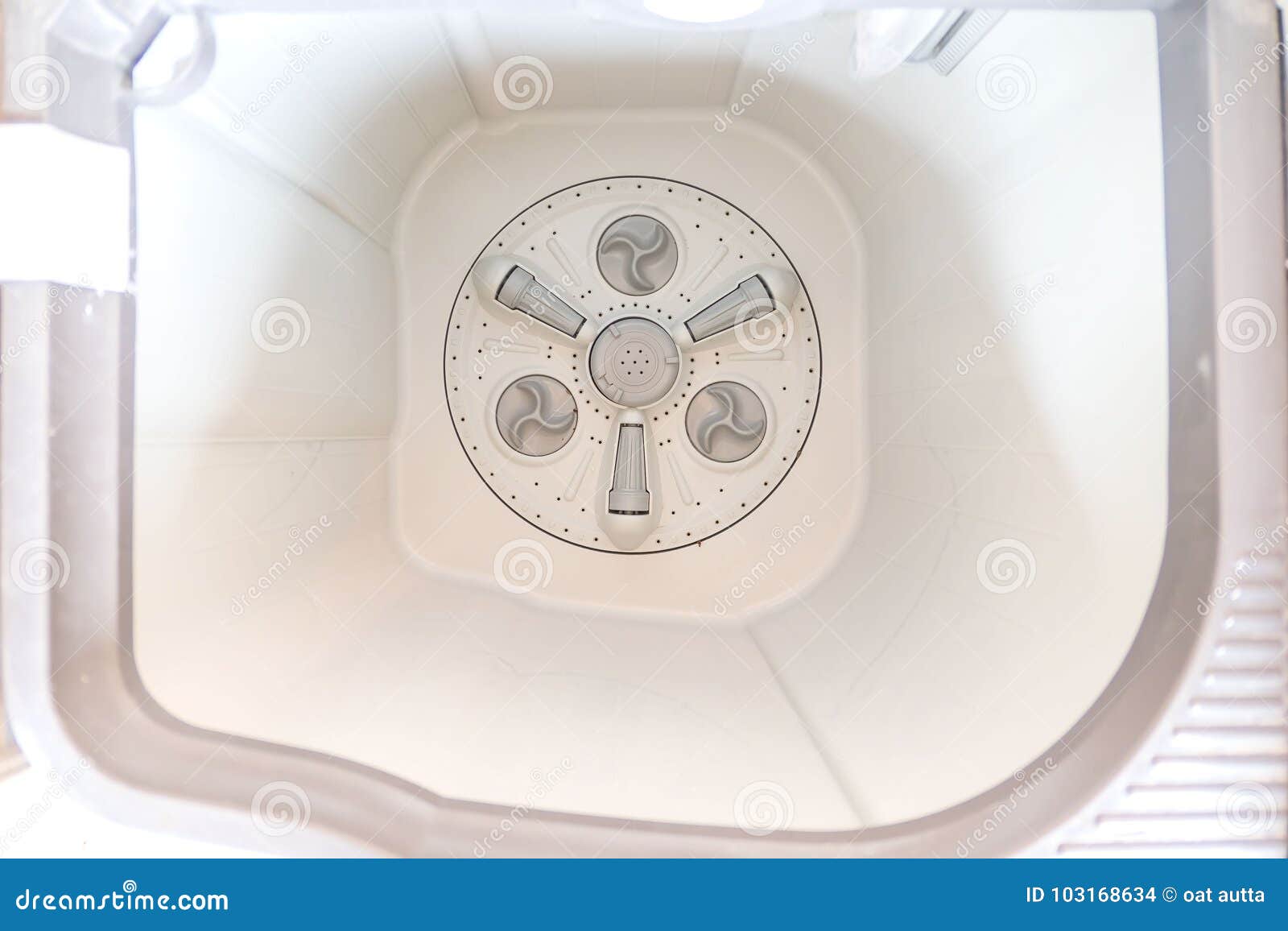Top View Inside a Washing Machine Stock Photo - Image of appliance ...