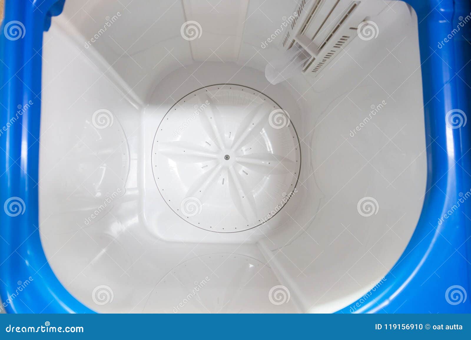 Top View Inside White Washing Machine Stock Photo - Image of laundry ...