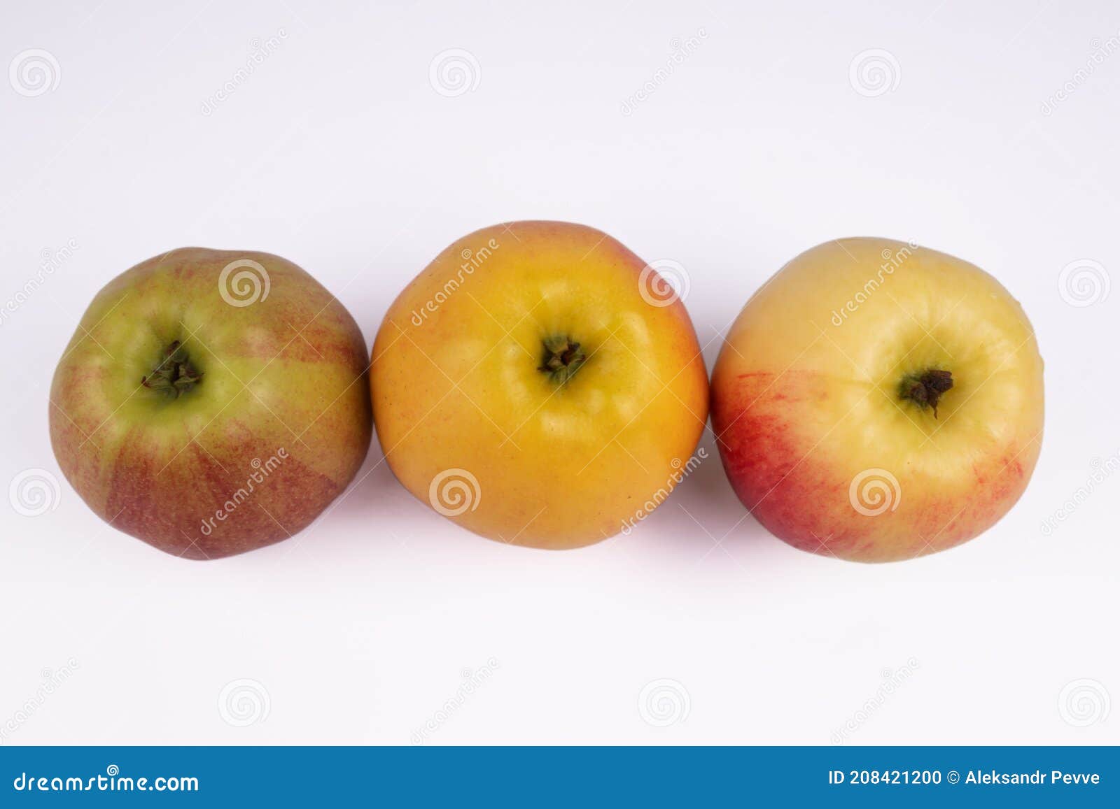 Top View of Inverted Apples of Different Colors Stock Photo - Image of ...
