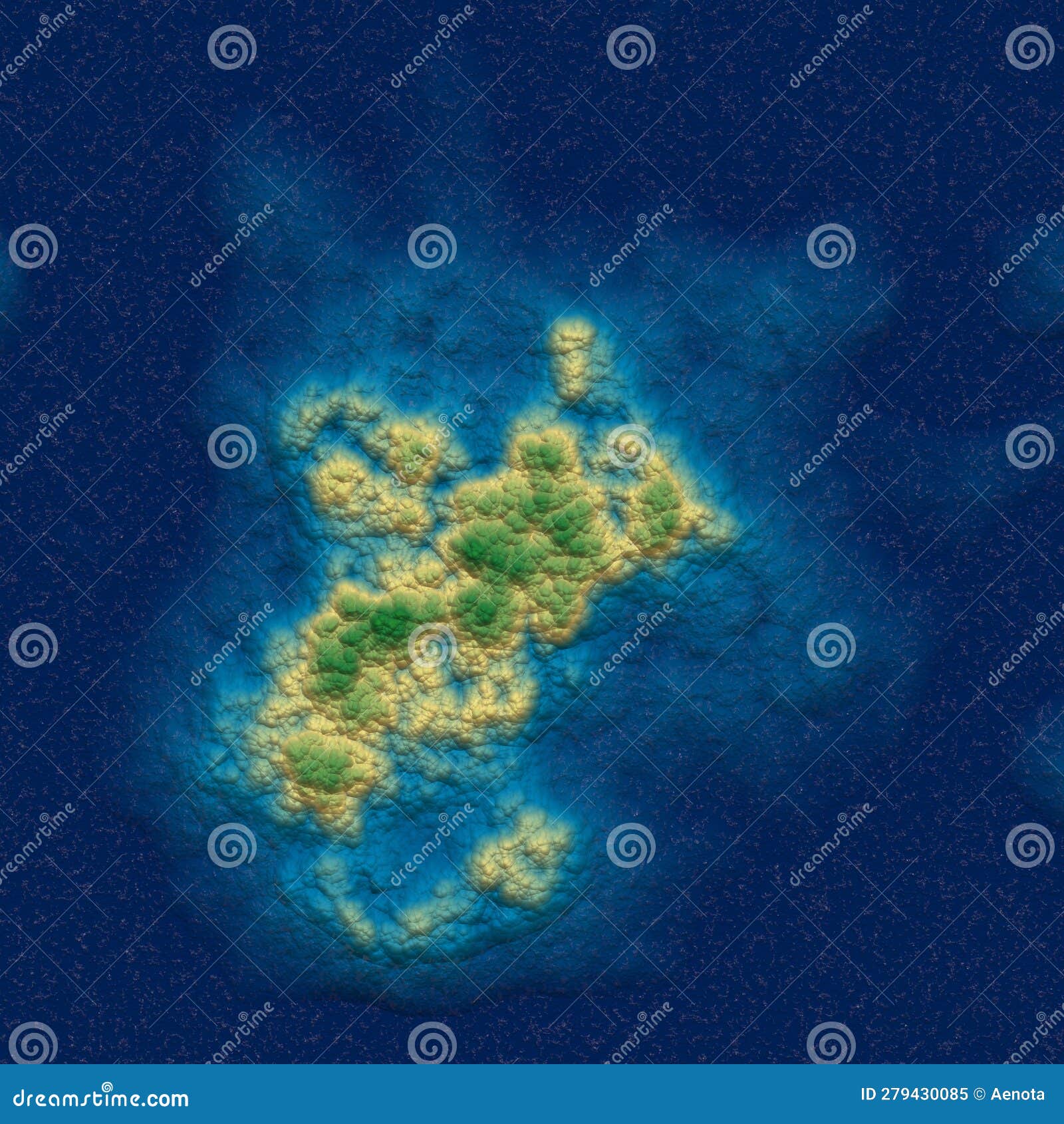 Top view of the island stock illustration. Illustration of waterfront ...