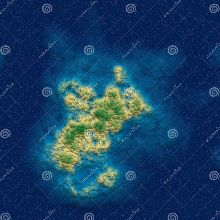 Top view of the island stock illustration. Illustration of waterfront ...