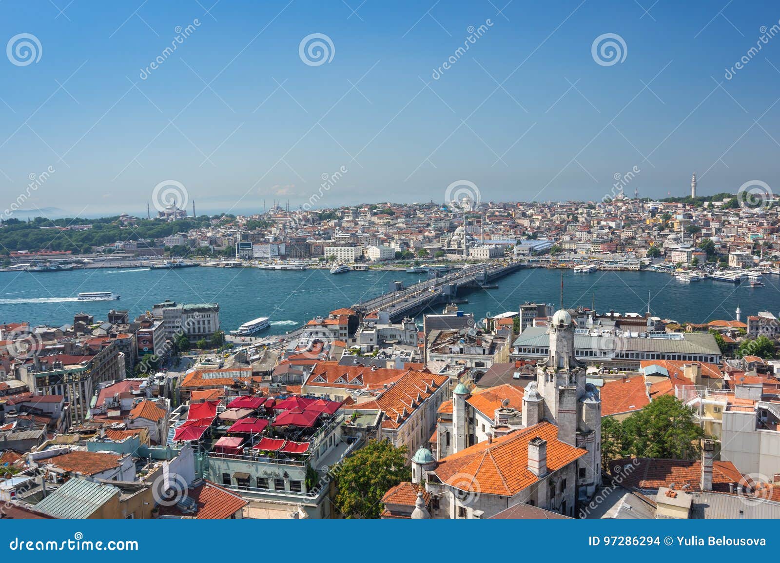 Top view of Istanbul editorial stock image. Image of europe - 97286294