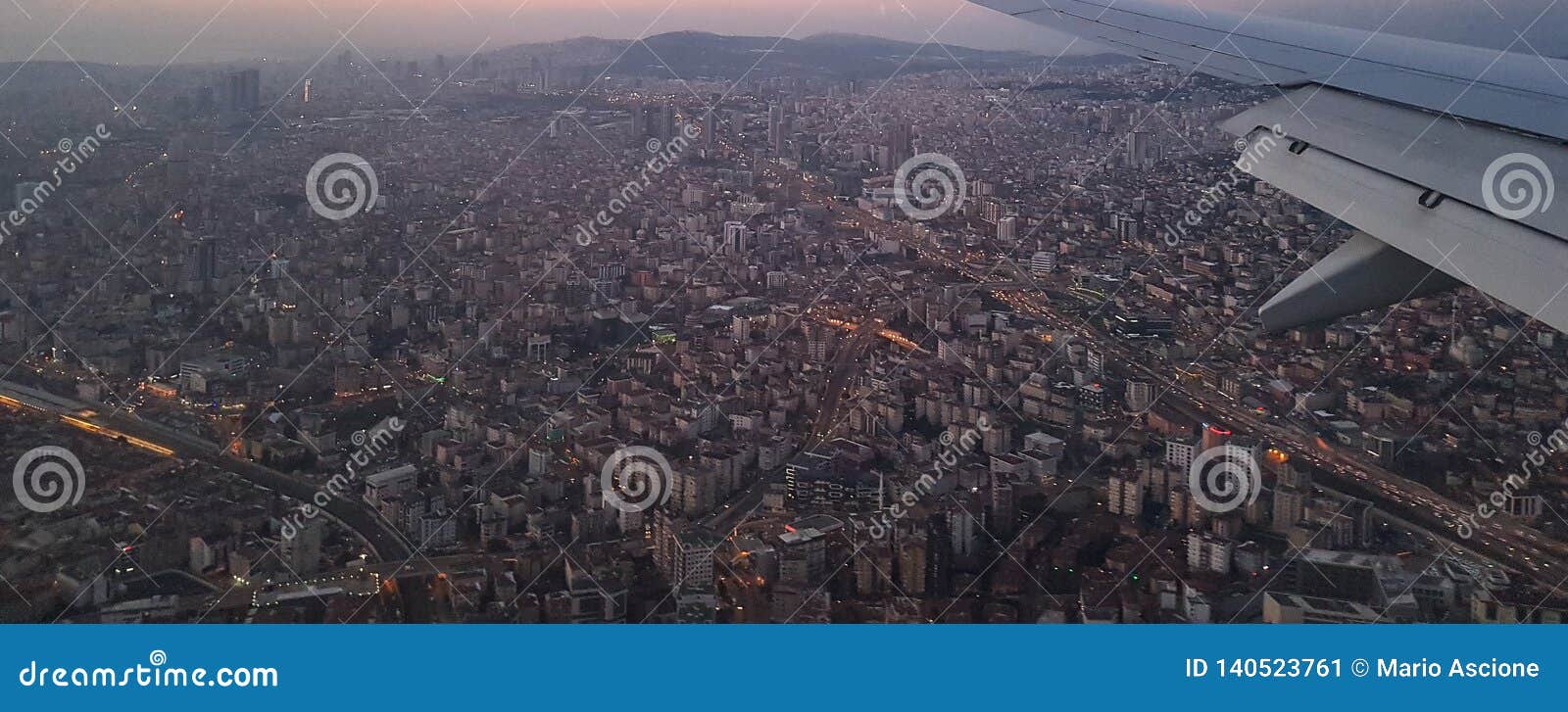 View of Istanbul from a Plane Stock Image - Image of color, abstract ...