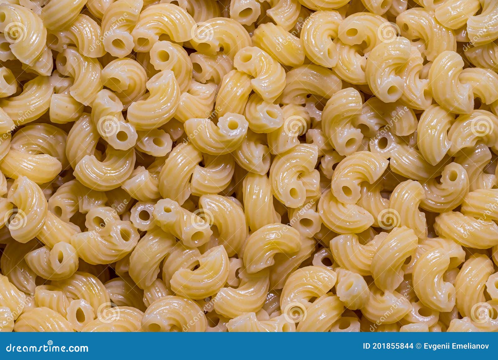 Top View of Italian Cooked Chifferi Pasta Stock Photo - Image of ...
