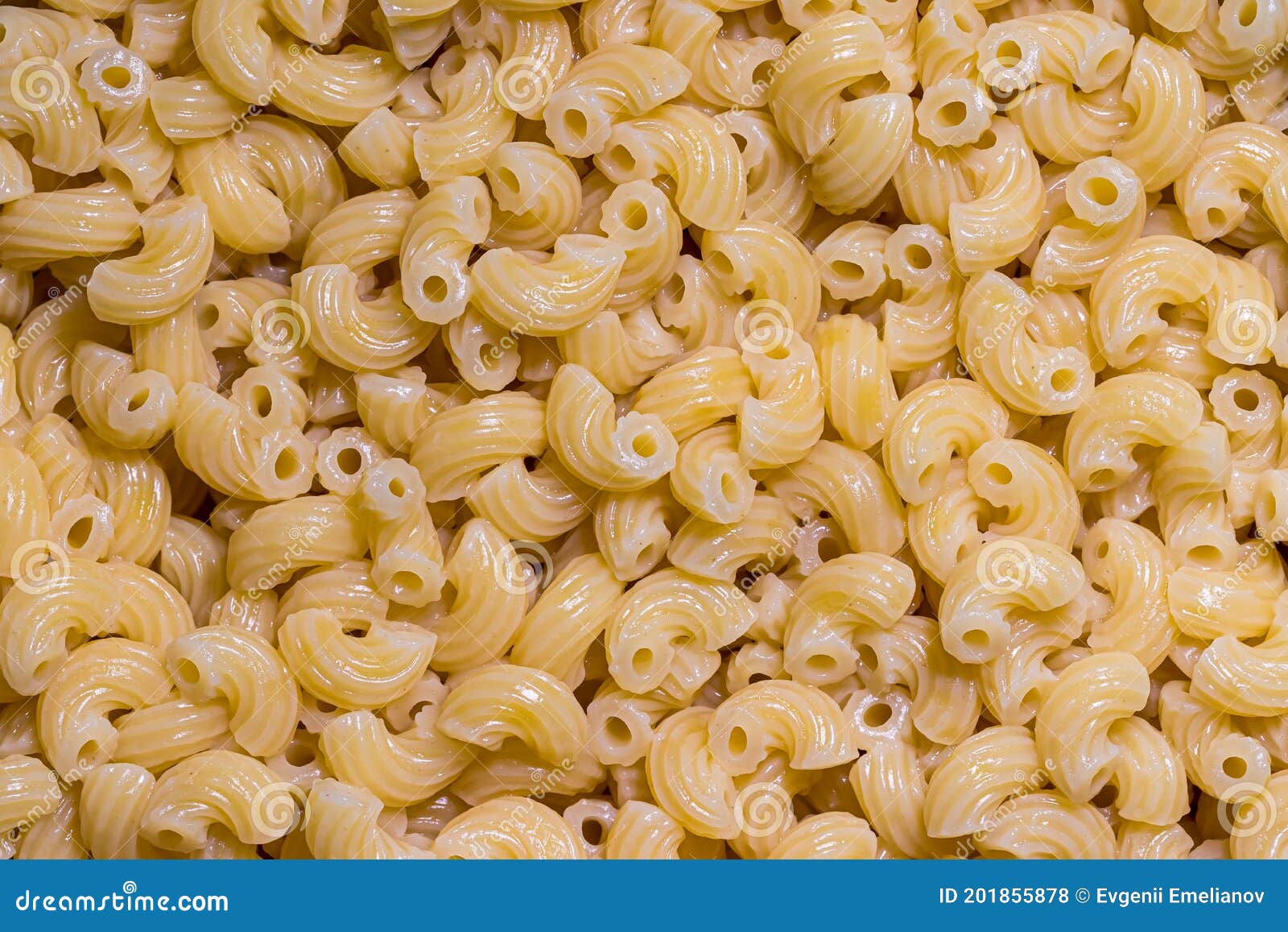 Top View of Italian Cooked Chifferi Pasta Stock Photo - Image of gluten ...