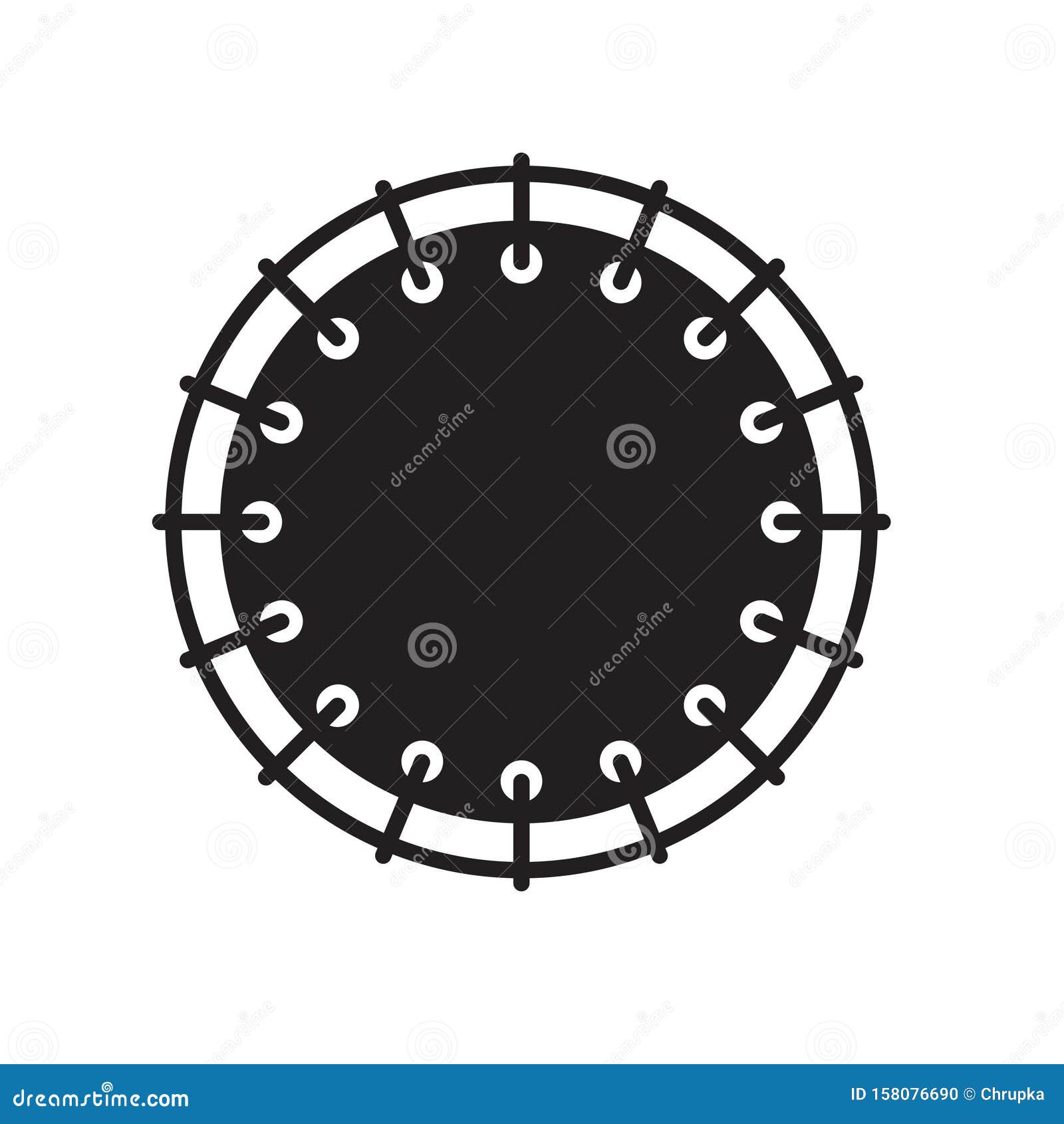 Top View Jumping Trampoline Icon Stock Vector - Illustration of icon ...