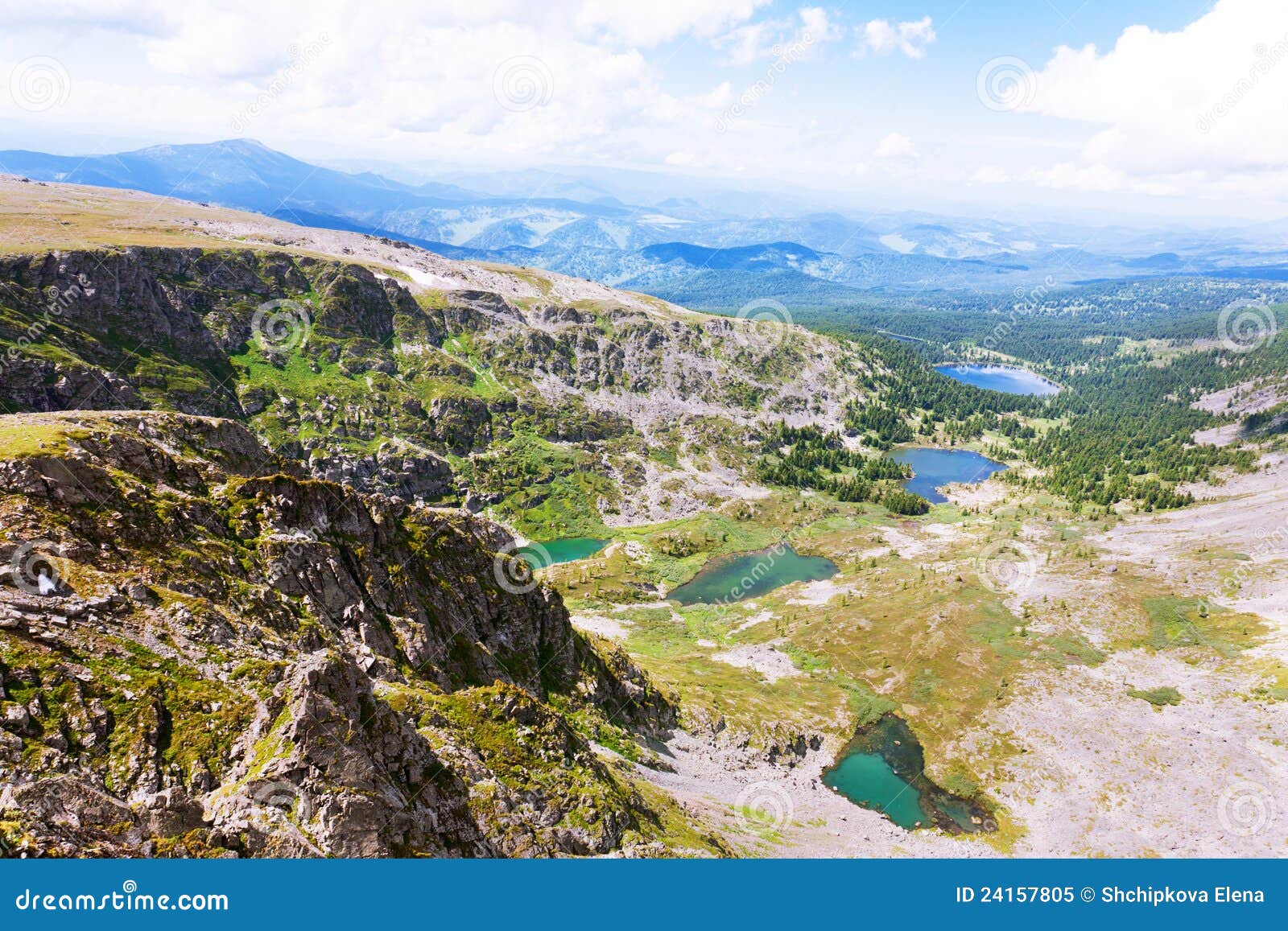 Top View of Karakol Lakes in Altai Mountains Stock Image - Image of ...