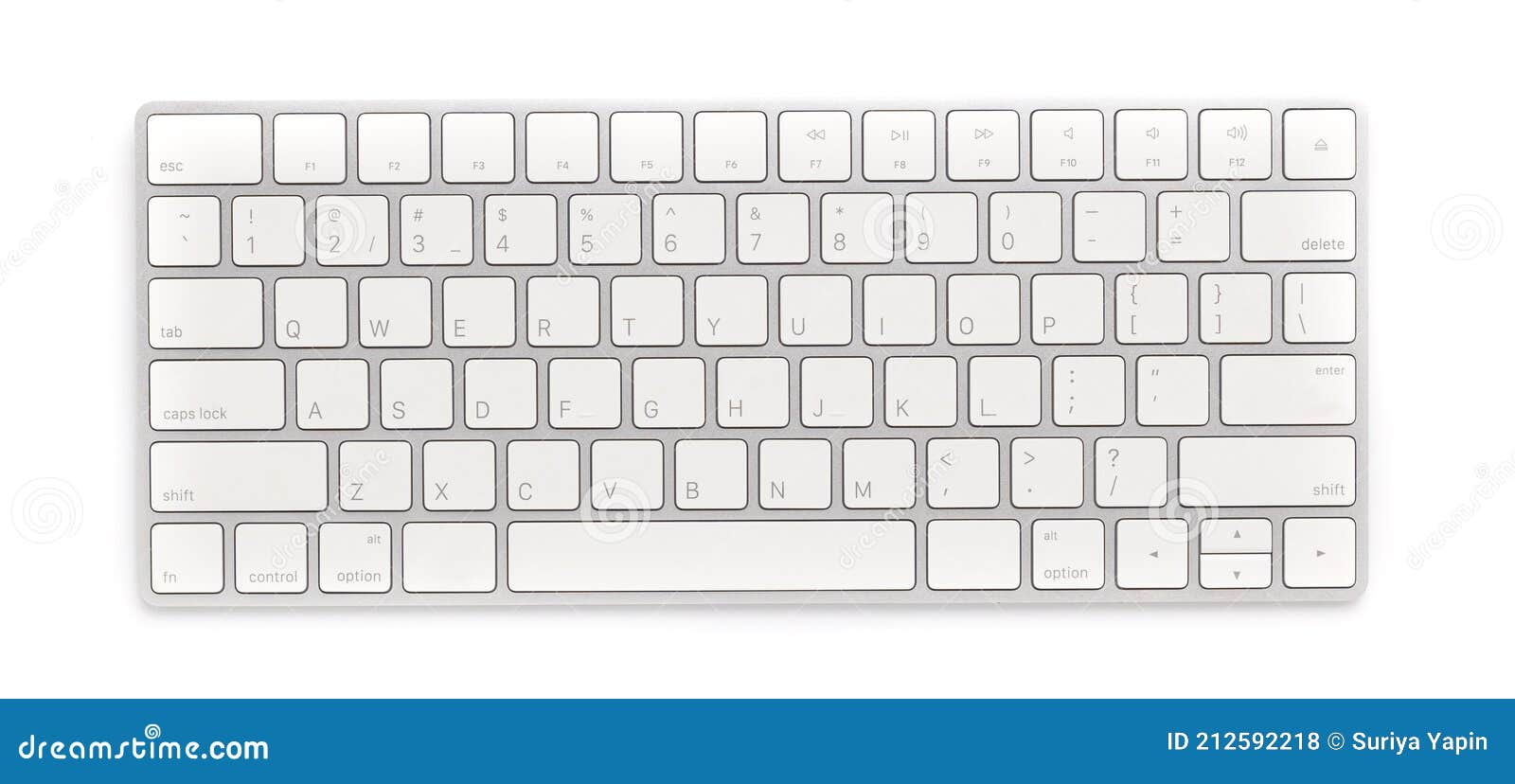 Top View Keyboard Isolated on White Background Stock Photo - Image of ...