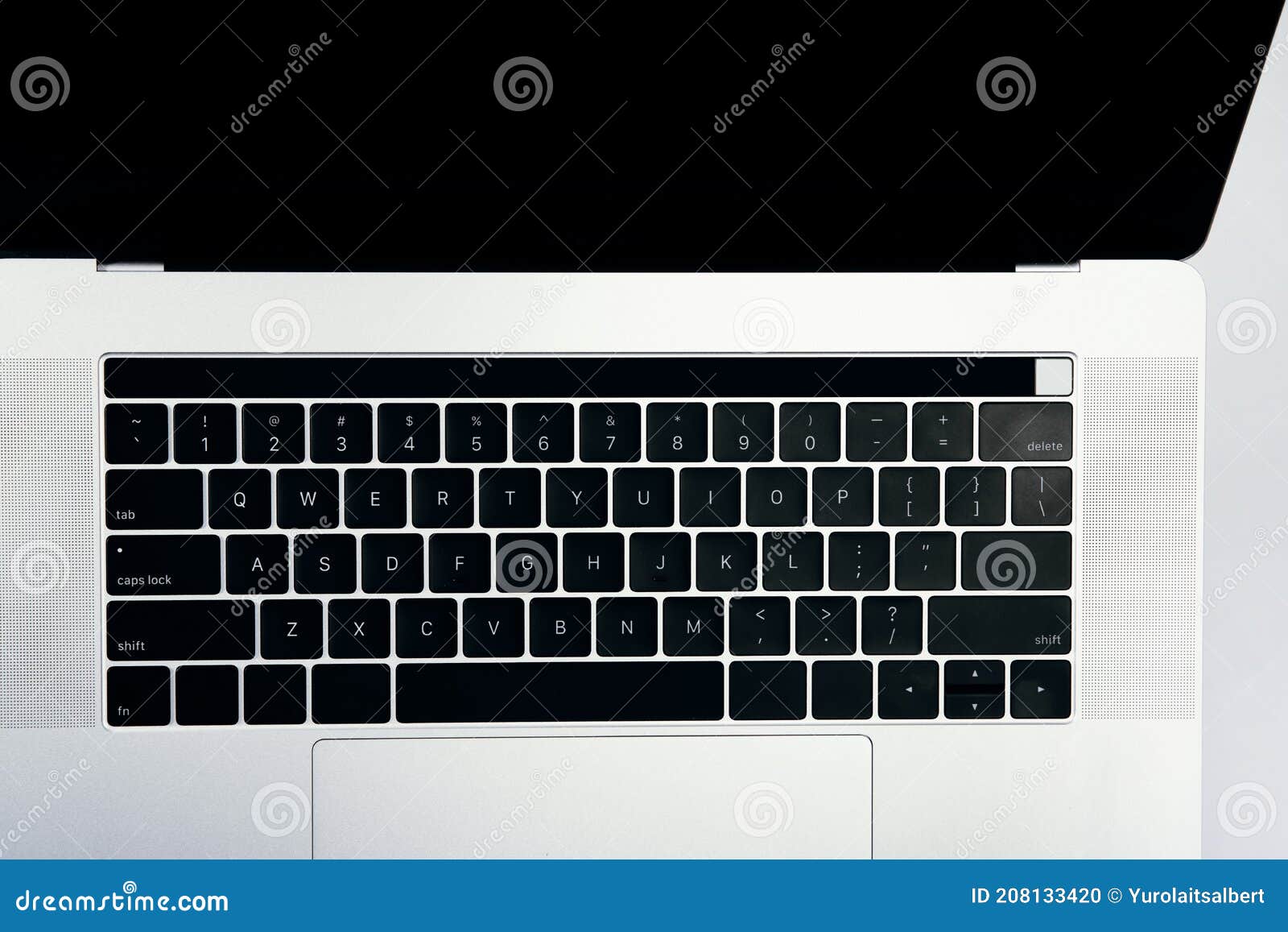 Top View. Keyboard is a Modern Laptop Stock Photo - Image of connection ...
