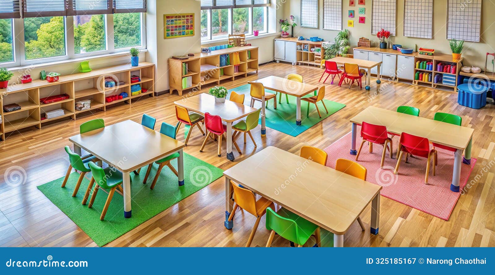 Top View of Kindergarten Classroom AI-Created Content Stock ...