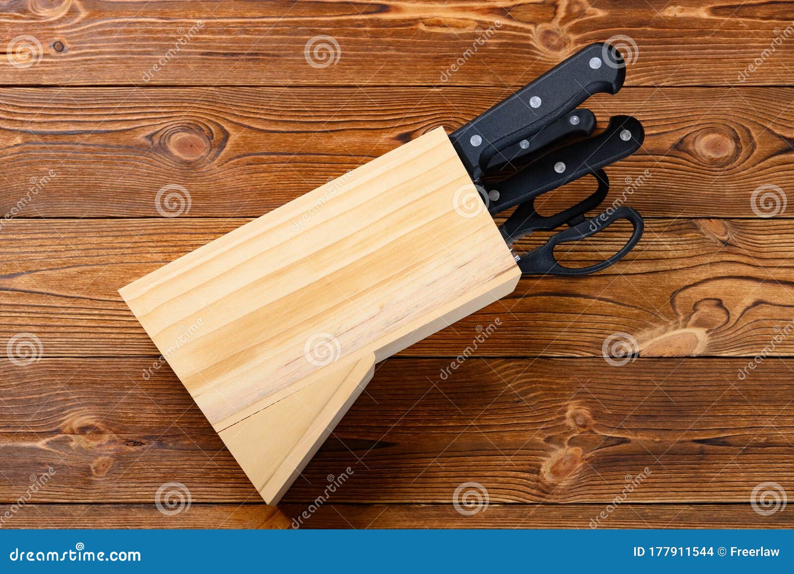 Top view kitchen knife set stock photo. Image of kitchenware - 177911544