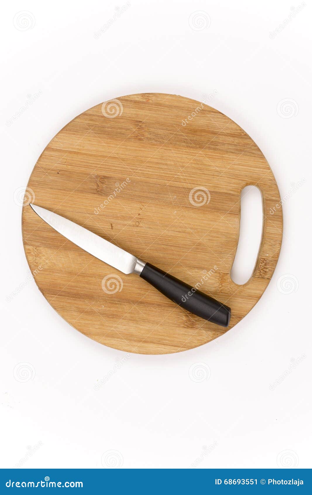 Top View of Kitchen Knife on the Wooden Board Stock Image - Image of ...