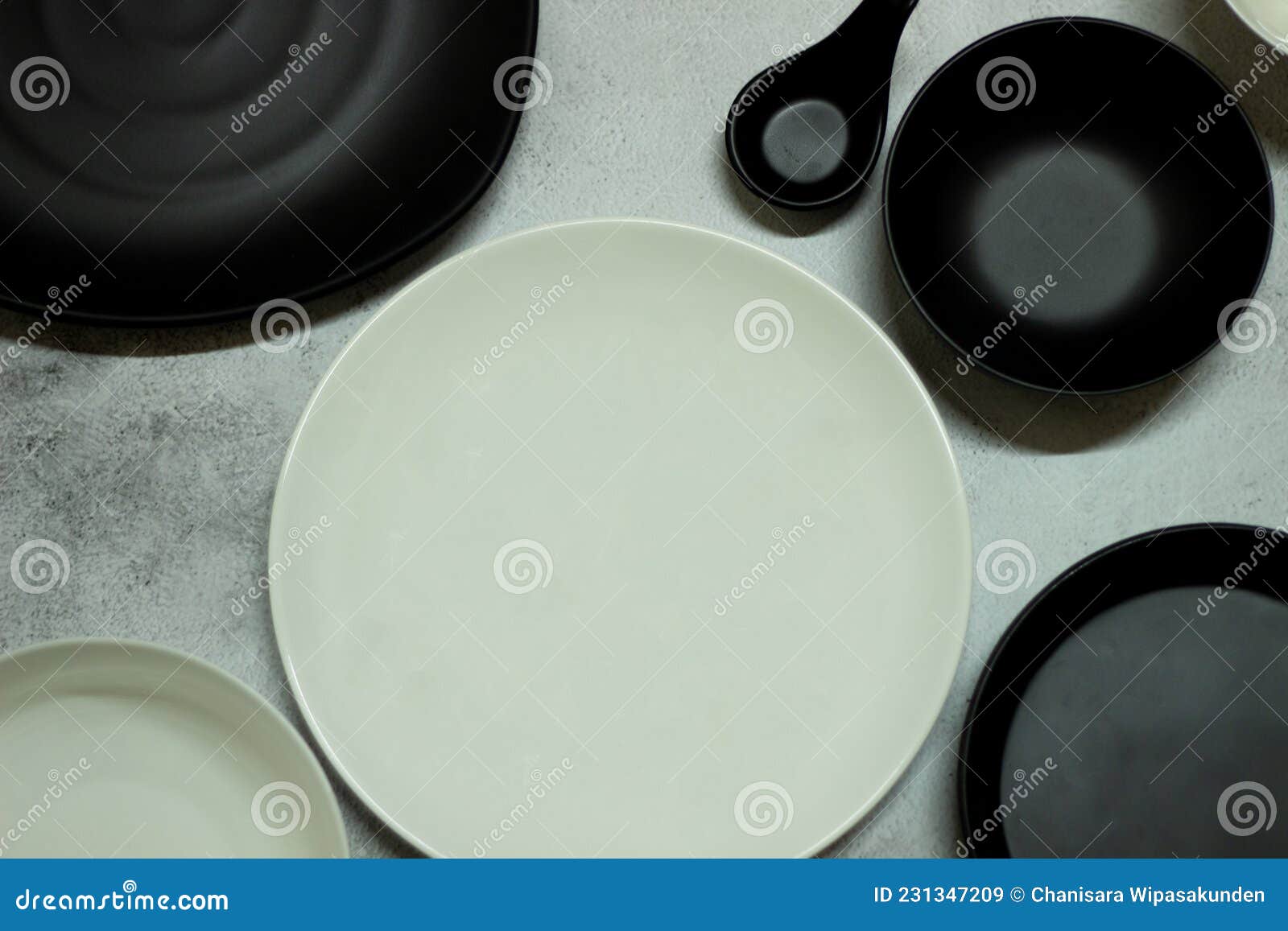 Top view of kitchenware. stock image. Image of wood - 231347209