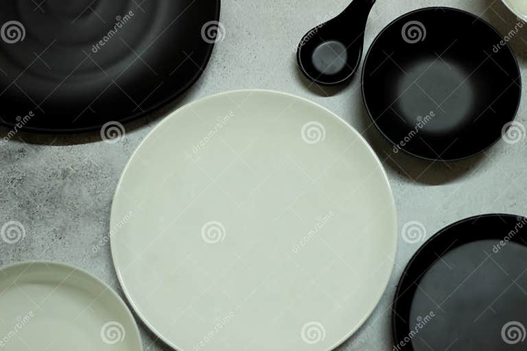 Top view of kitchenware. stock image. Image of wood - 231347209