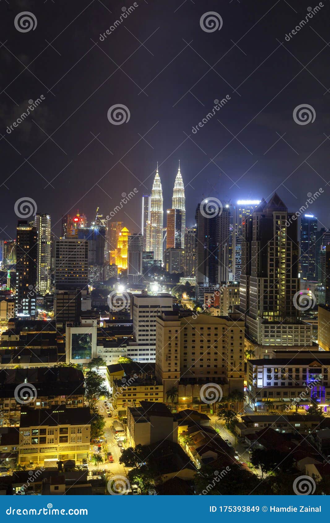 Top View of Kuala Lumper Skyline at Twilight Stock Image - Image of ...