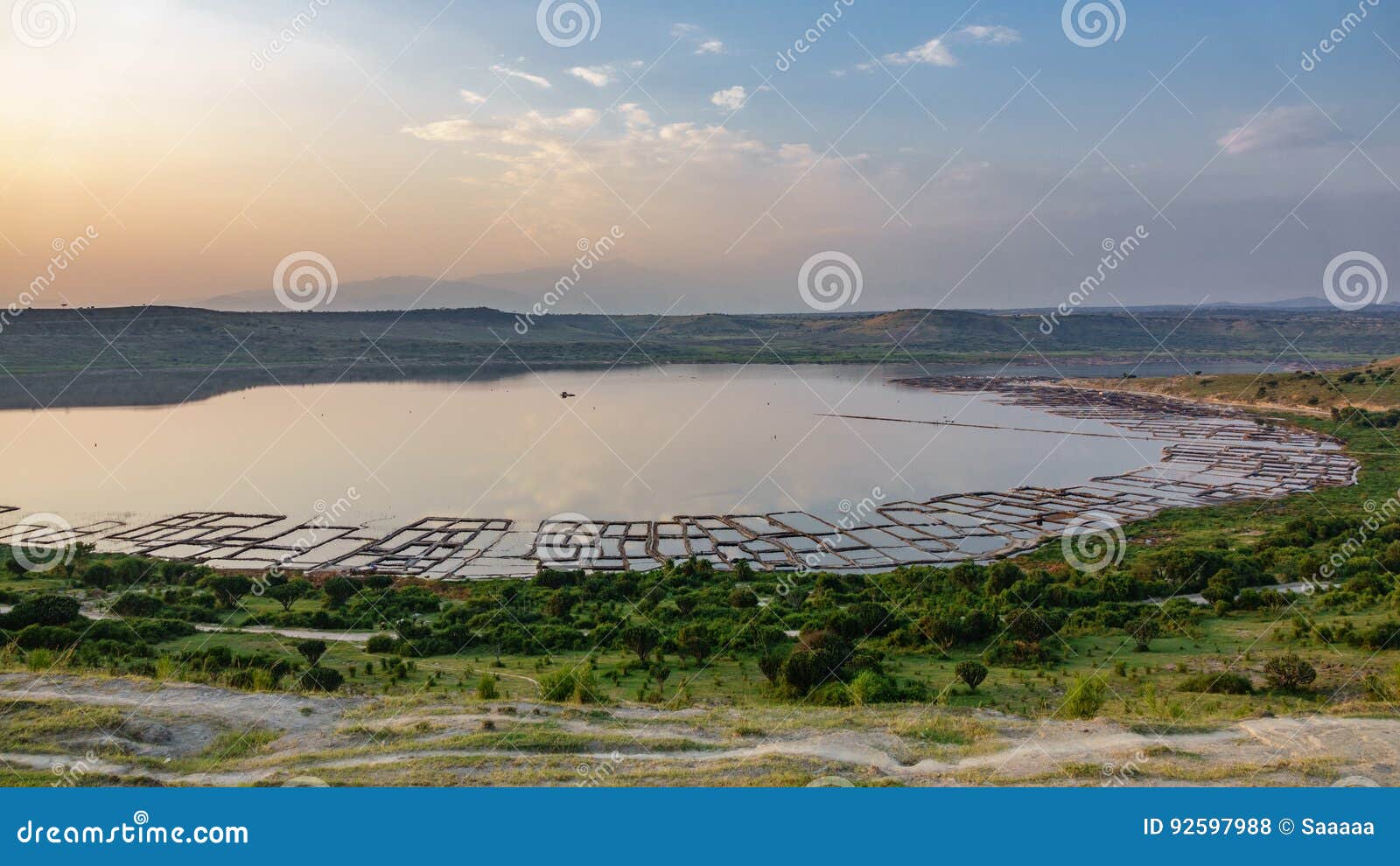 Top View of Lake and Saltmine Stock Photo - Image of interior, vintage ...