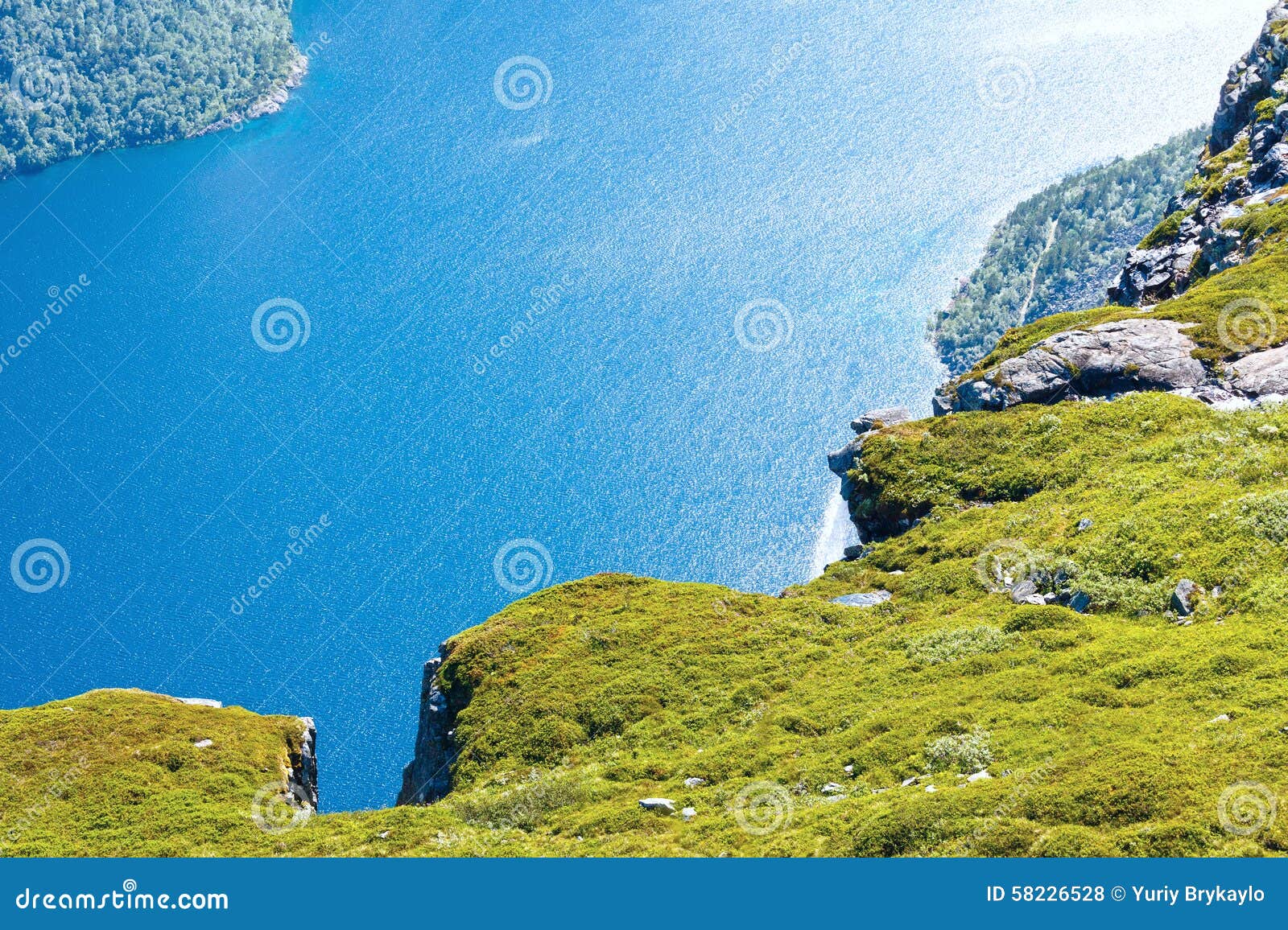 Top View of the Lake. Summer. Stock Photo - Image of steep, surface ...