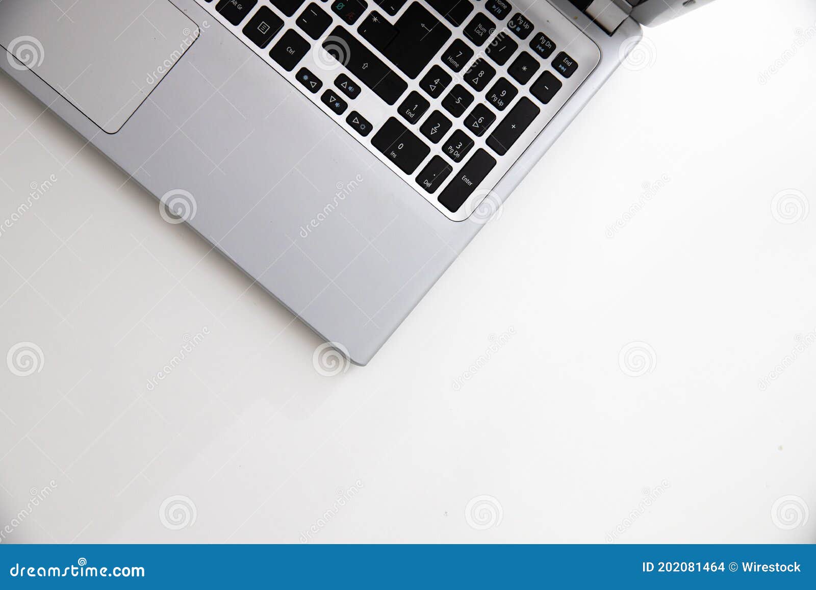 Top View of a Laptop Keyboard Stock Photo - Image of keyboard ...