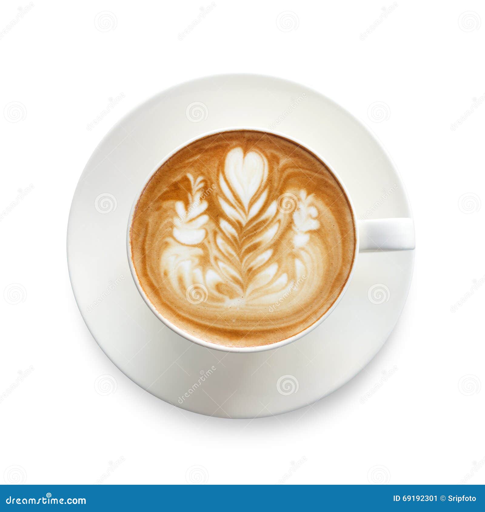 Top view latte art coffee stock image. Image of foam - 69192301