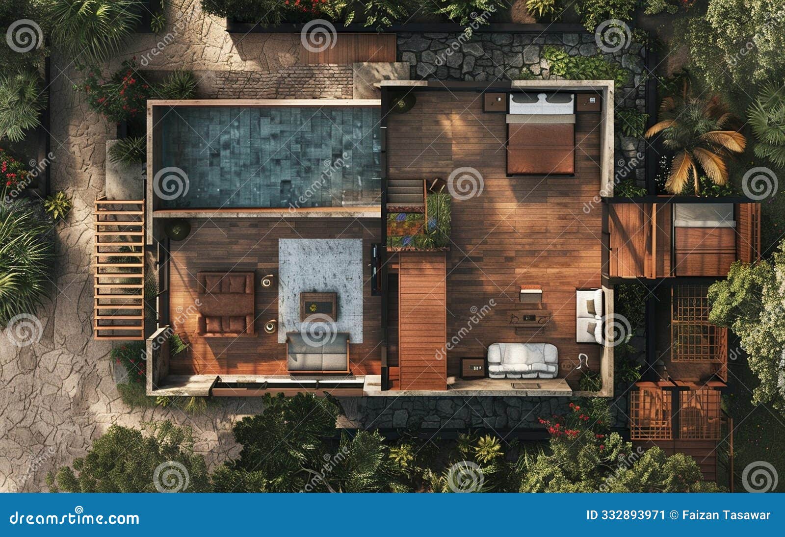 Top View and Layout -Generative Ai Stock Image - Image of house ...