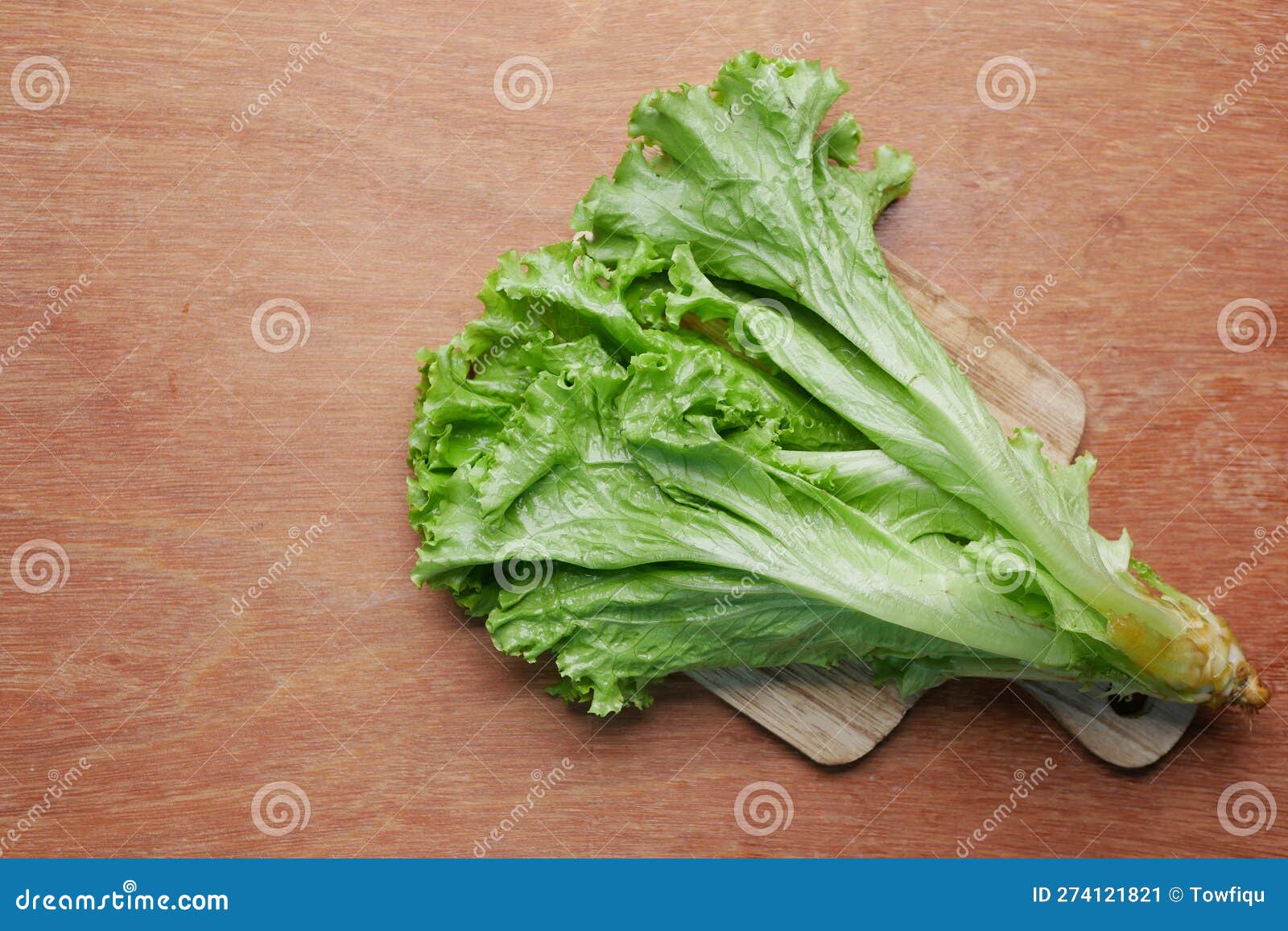 Top View of Lettuce Leaf on Table Stock Image - Image of vegetable ...