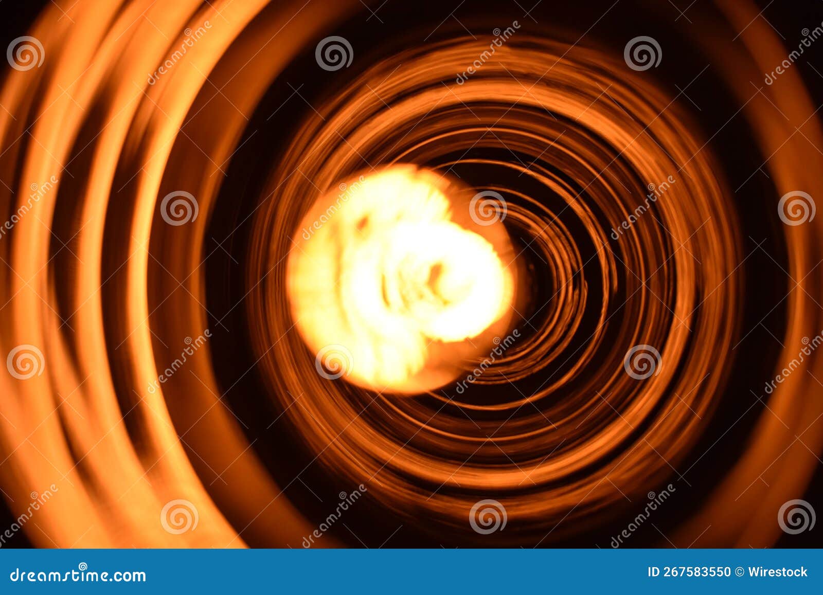 Top View of a Light Bulb Creating Circle Reflection Stock Photo - Image ...