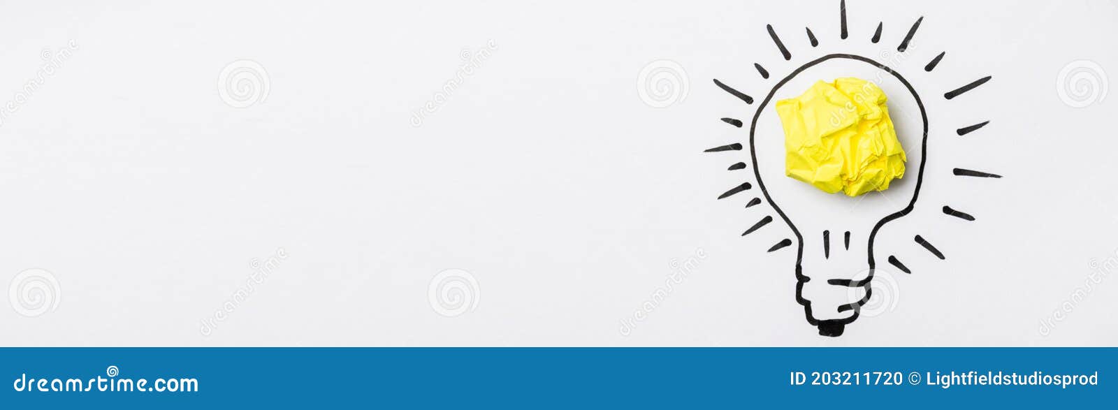 Top View of Light Bulb with Stock Photo - Image of lamp, business ...