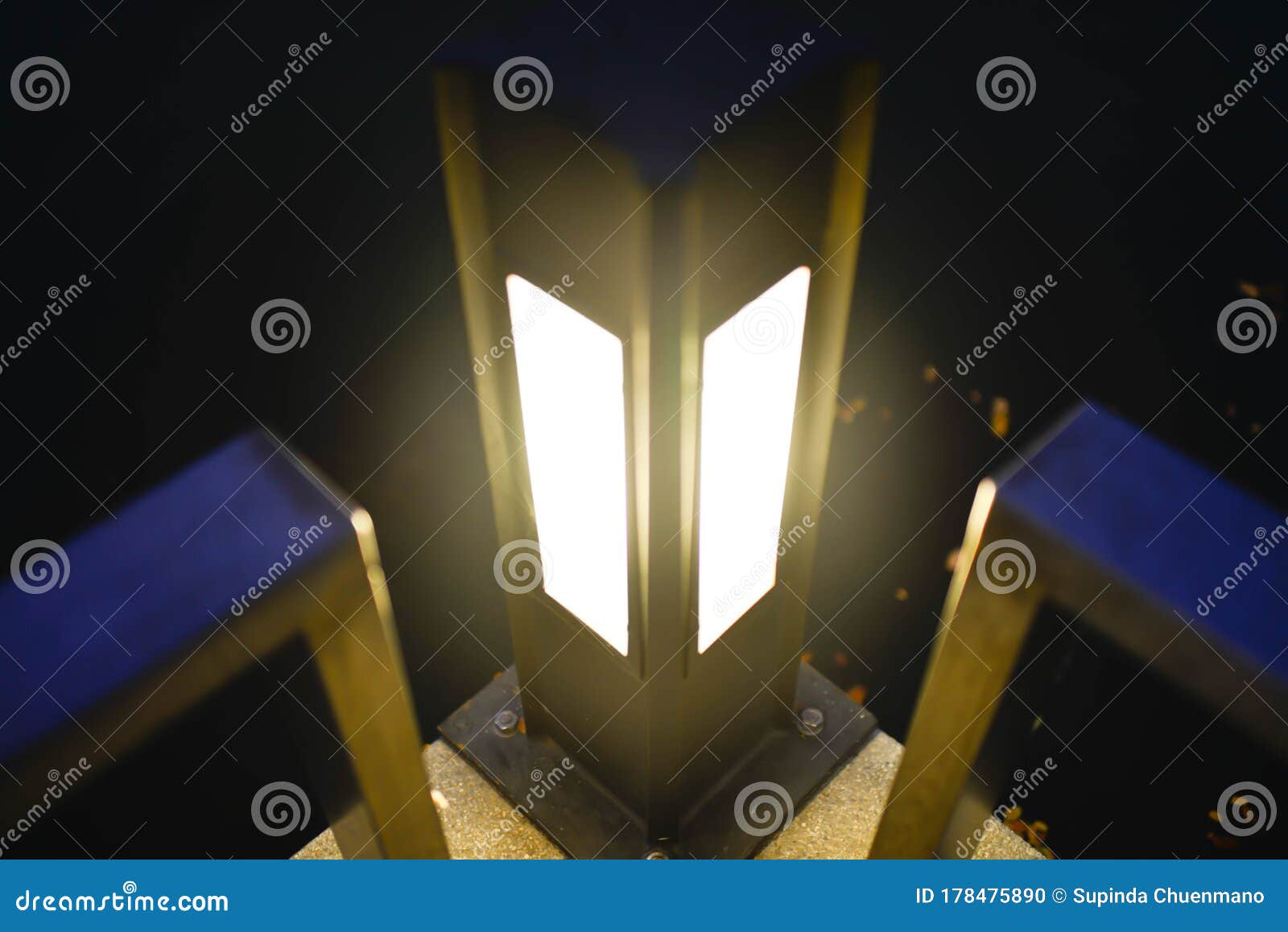 Top View of the Light Lamp Pole is Located by the Pool. Stock Photo ...