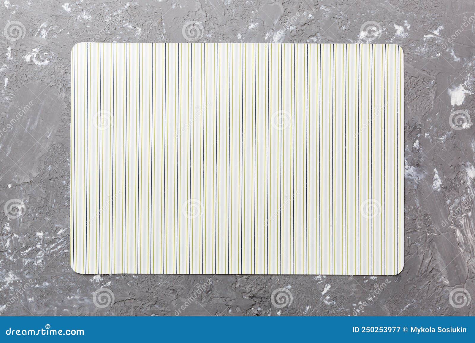 Top View of Light Tablecloth for Food on Cement Background. Empty Space ...