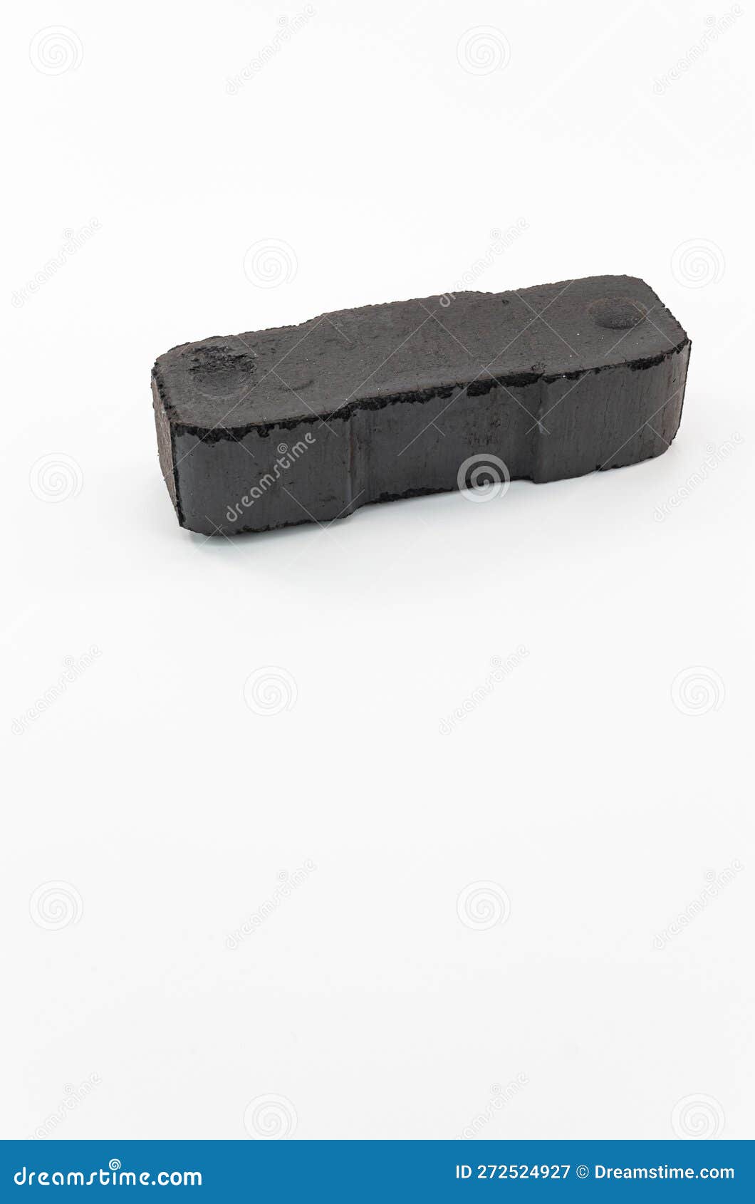 Image with Block of Brown Coal Isolated on a White Surface Stock Image ...