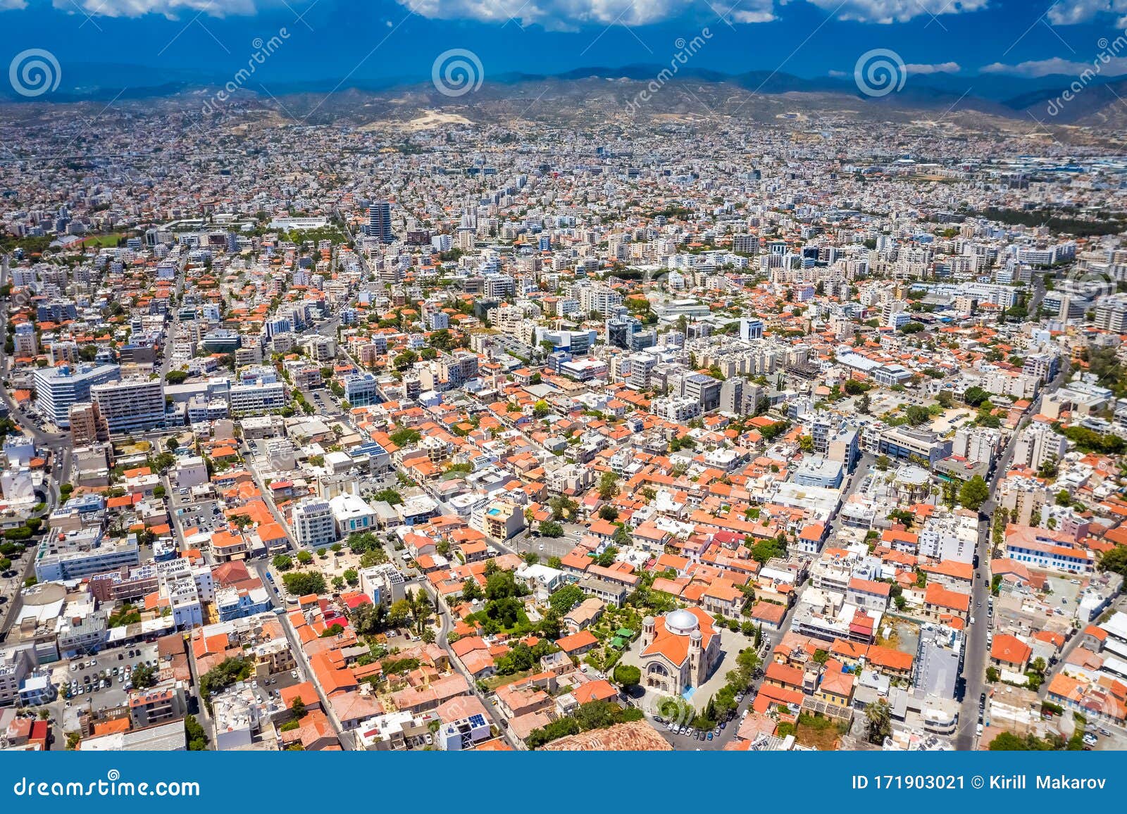 Top View of Limassol City Center, Cyprus Stock Image - Image of center ...