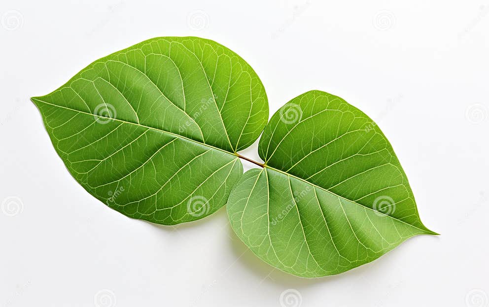 Top View of Lime Tree Leaf on the White Background -Generative Ai Stock ...