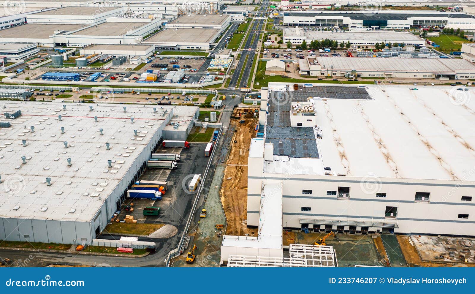 Top View of Logistics Warehouses. Sorting Mail Stock Image - Image of ...