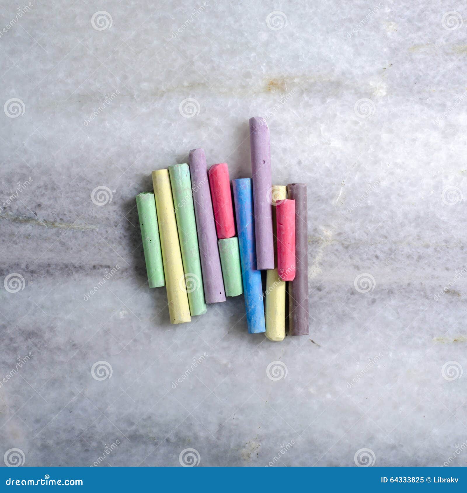 Top View of Lots of Multicolored Chalk Stock Image - Image of studio ...