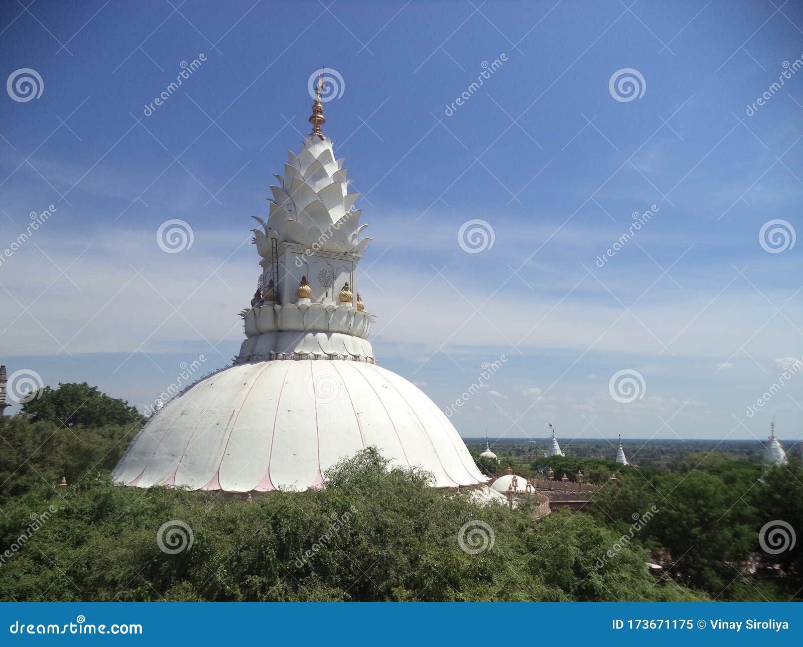 Top View of Lotus Jain Temple in Sonagiri Stock Image - Image of temple ...