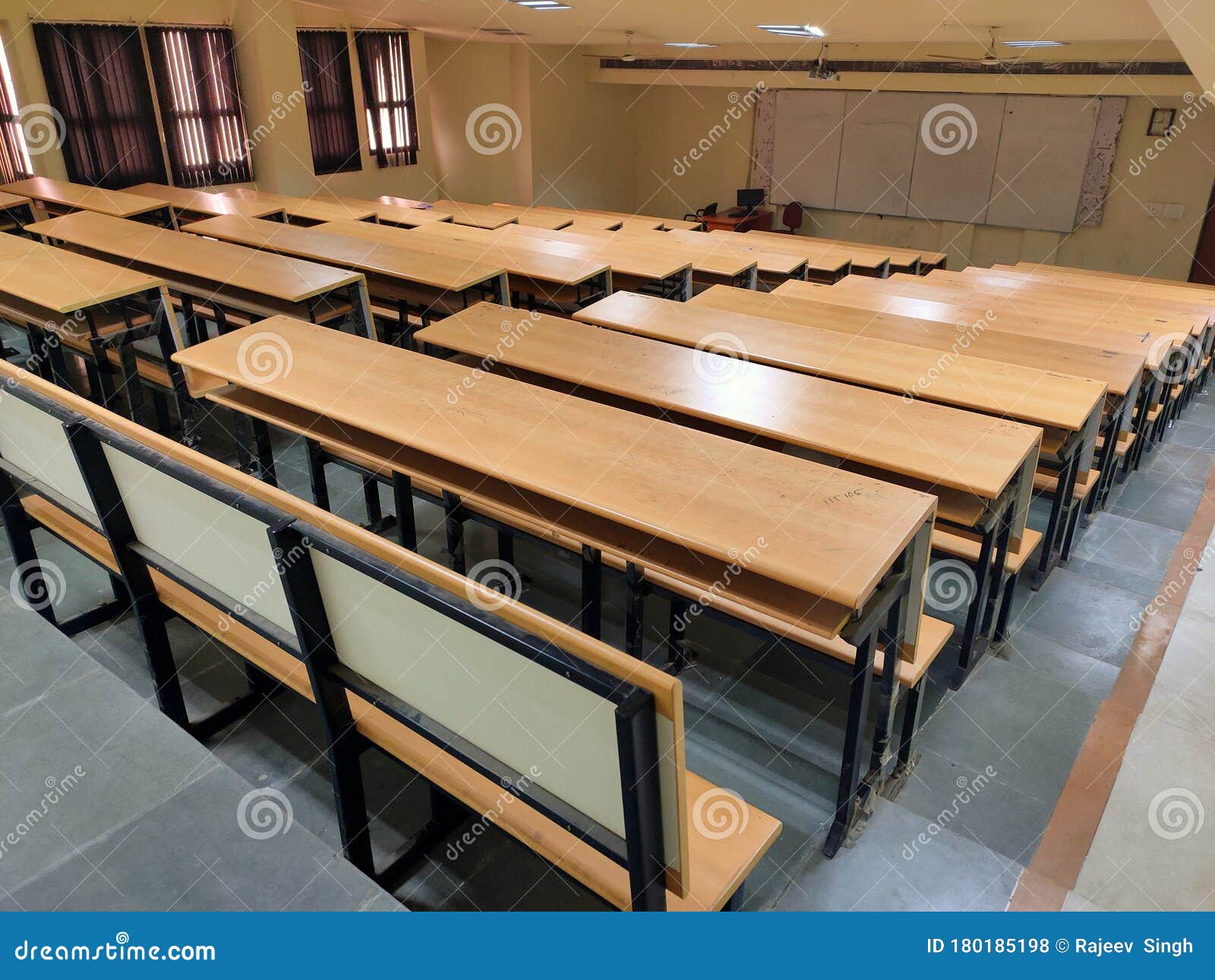 Top View of Luxurious Classroom, Newly Designed Stock Photo - Image of ...