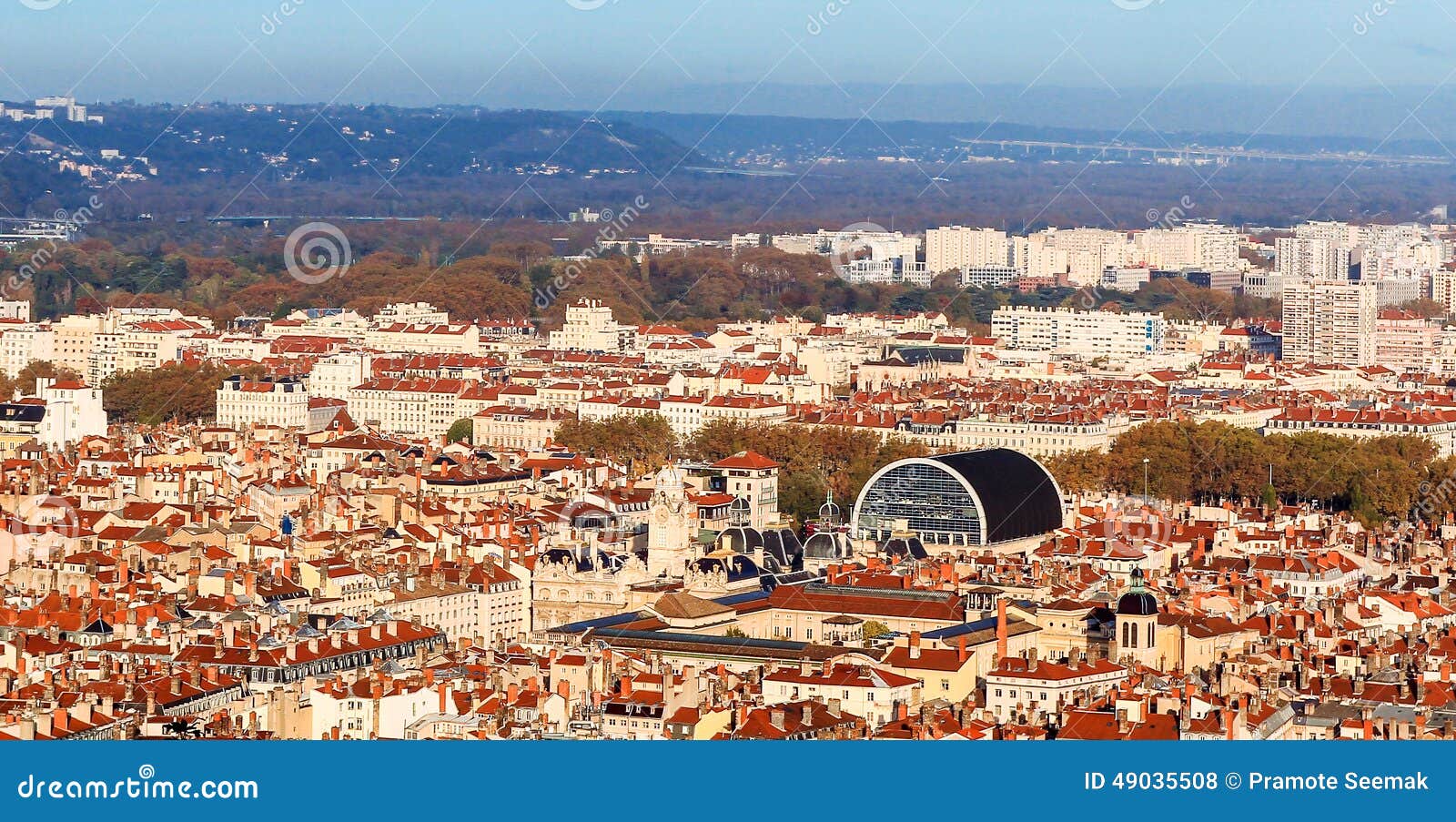 Top View of Lyon Old Town and Lyon Opera House Stock Photo - Image of ...