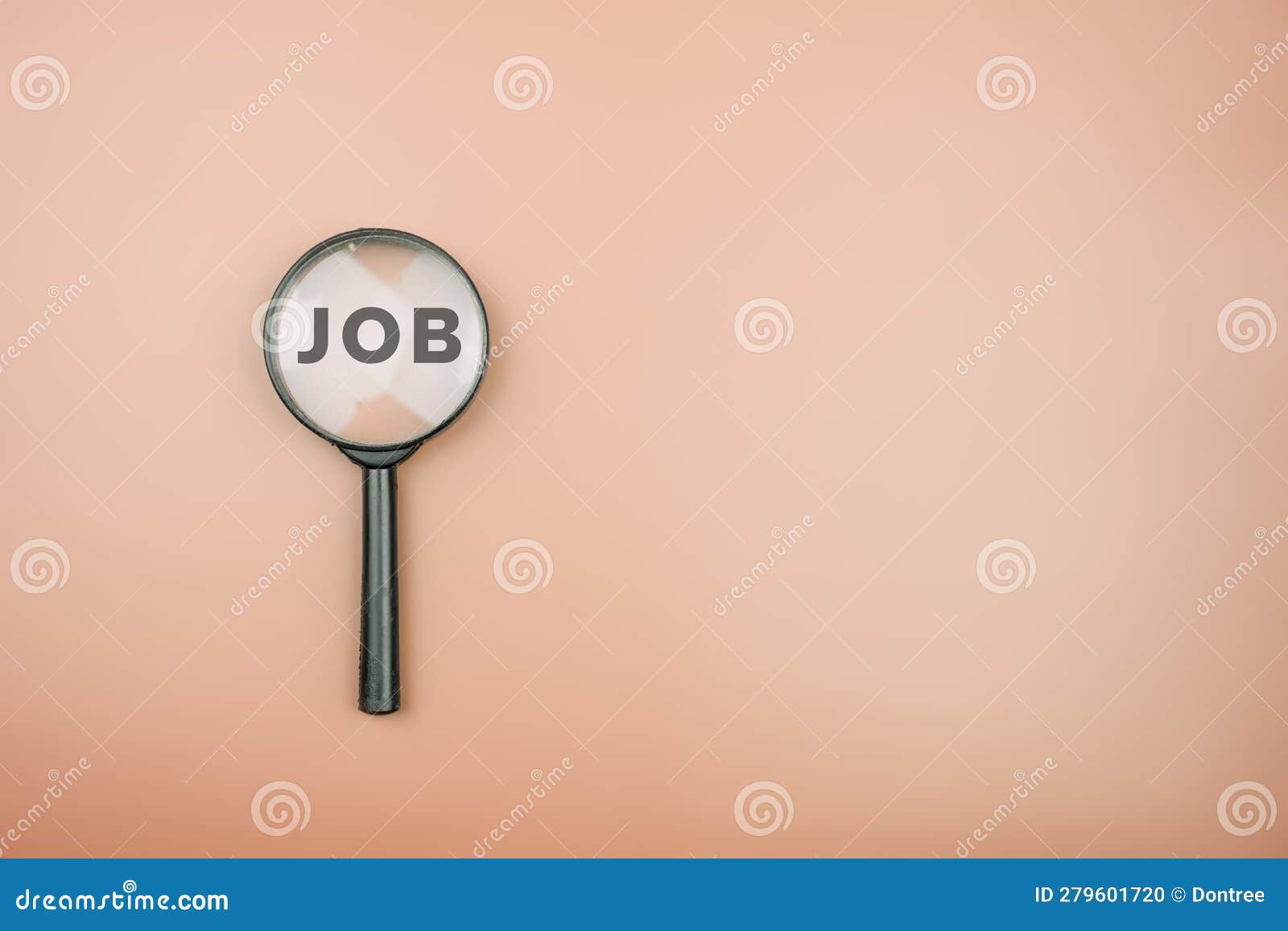 Top View Of Magnifying Glass With Job Lettering Inside Searching For A