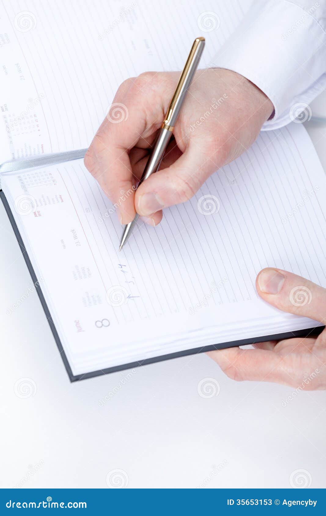 Top View of Making Notes Hand of Manager Stock Image - Image of hands ...