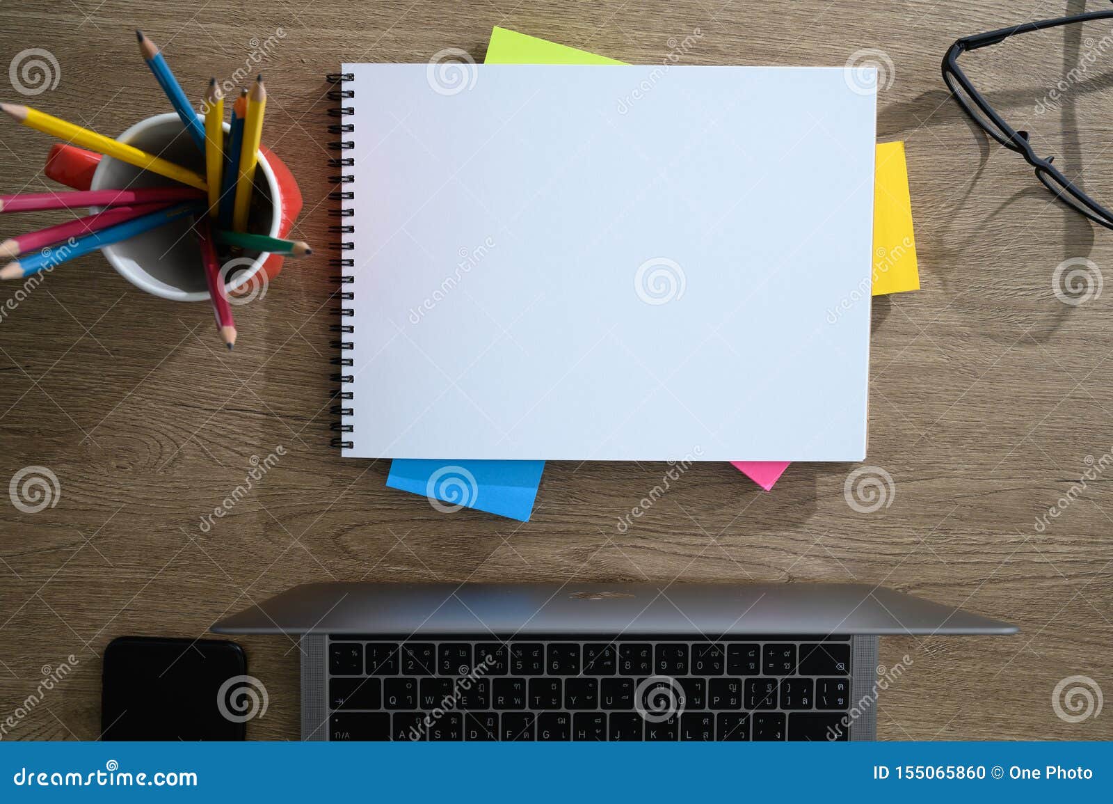 Top View of Man with Laptop Busy Worker Close Up of Creative Designer ...