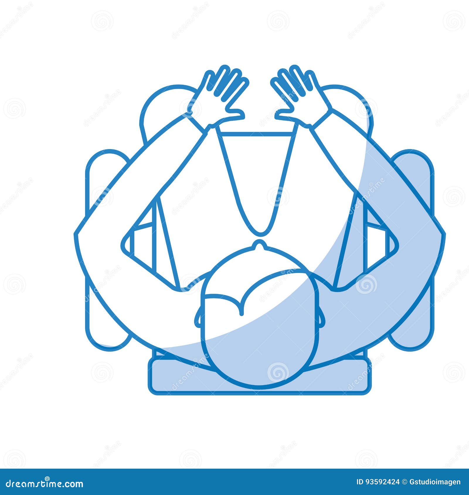 Top View Man Sitting Cartoon Stock Vector - Illustration of lifestyle ...