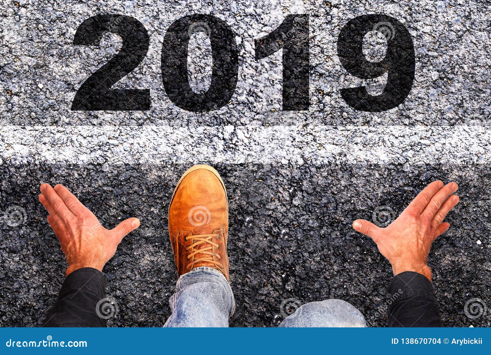 Top View of a Man on Start Line Stock Photo - Image of professional ...